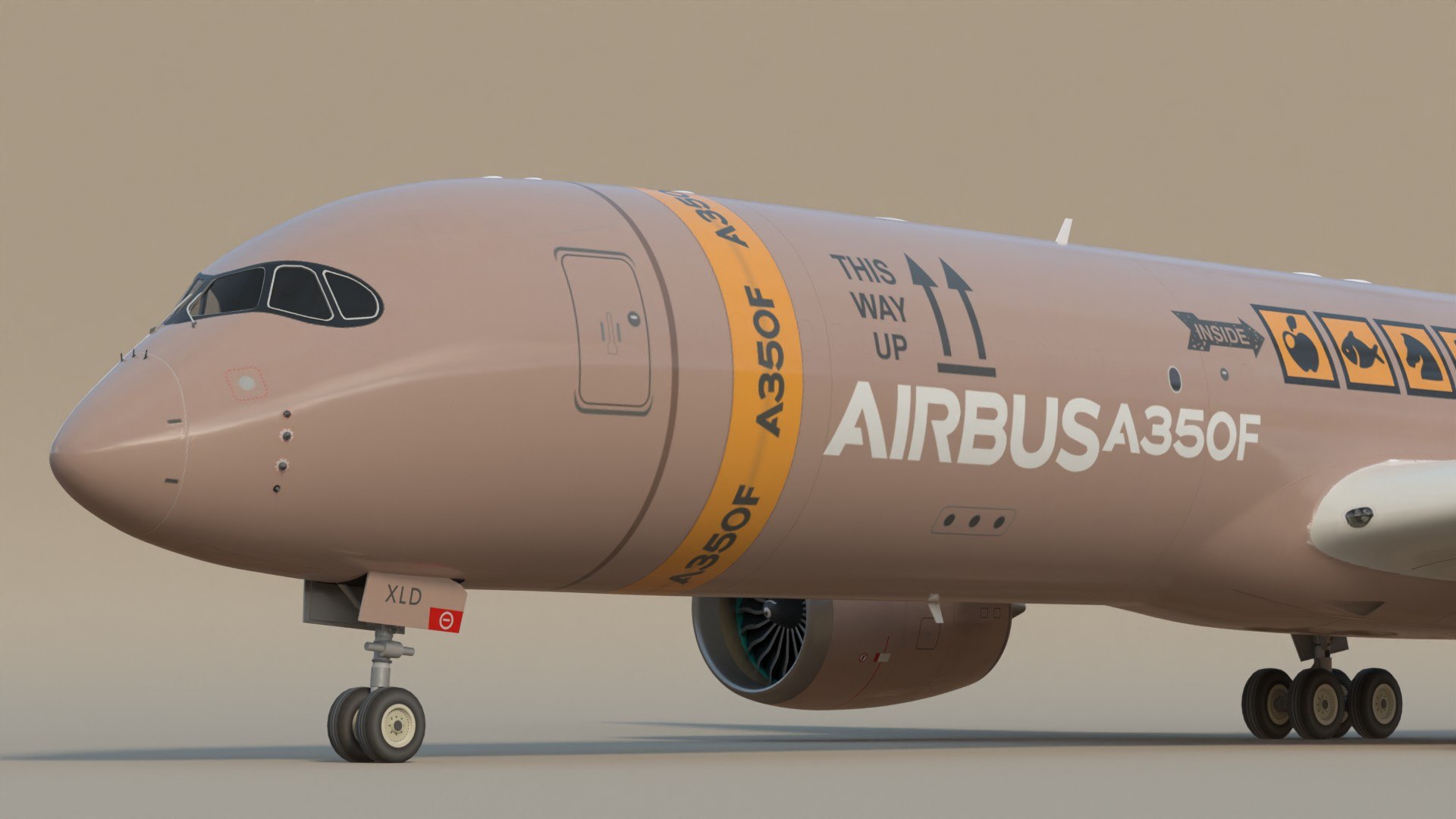 Special Livery A350F SC 3D Model - TurboSquid 2282989
