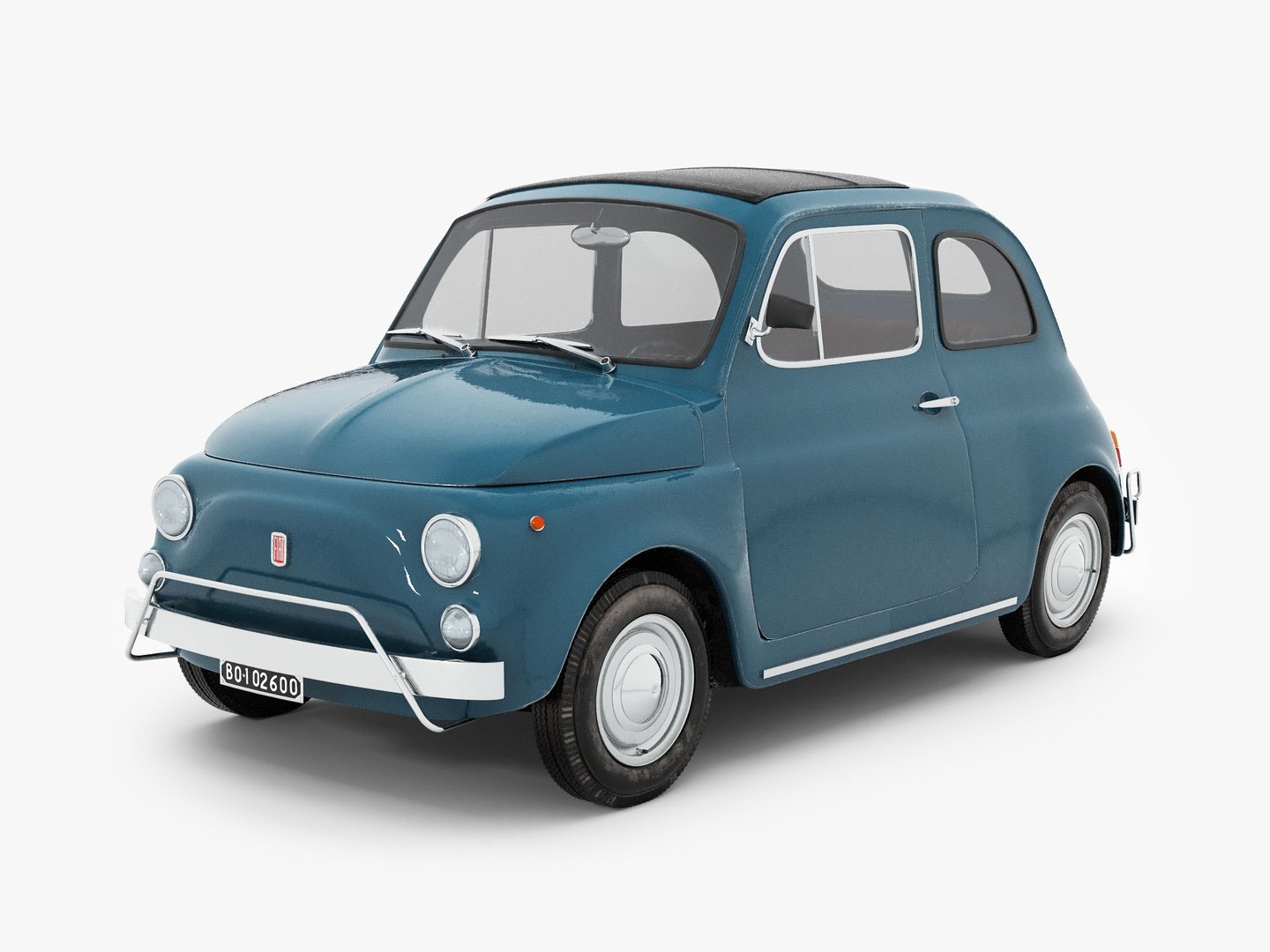 3D Fiat 500 1965-75 3 variant model - TurboSquid 2122626