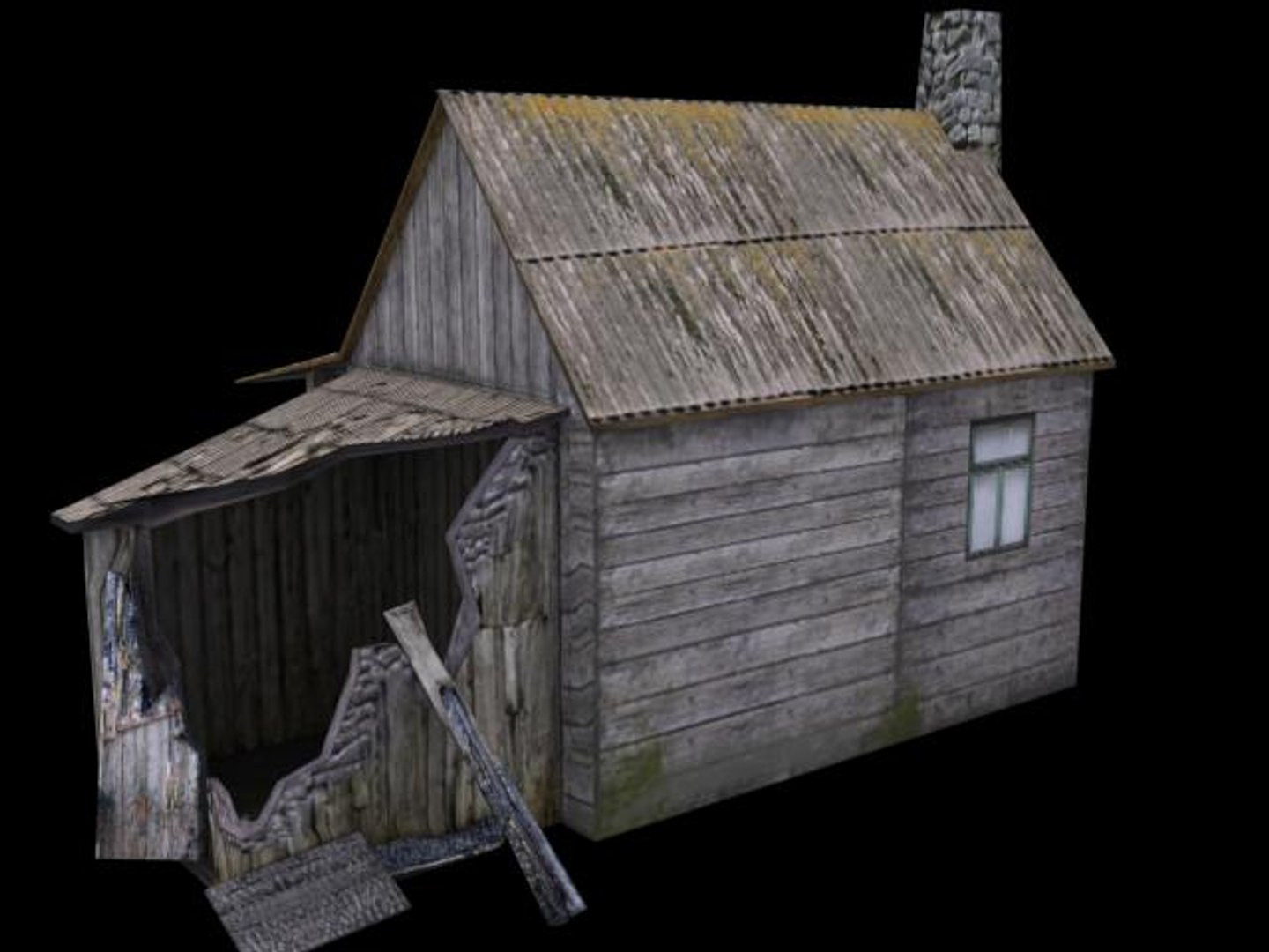 3d ruined house forester model