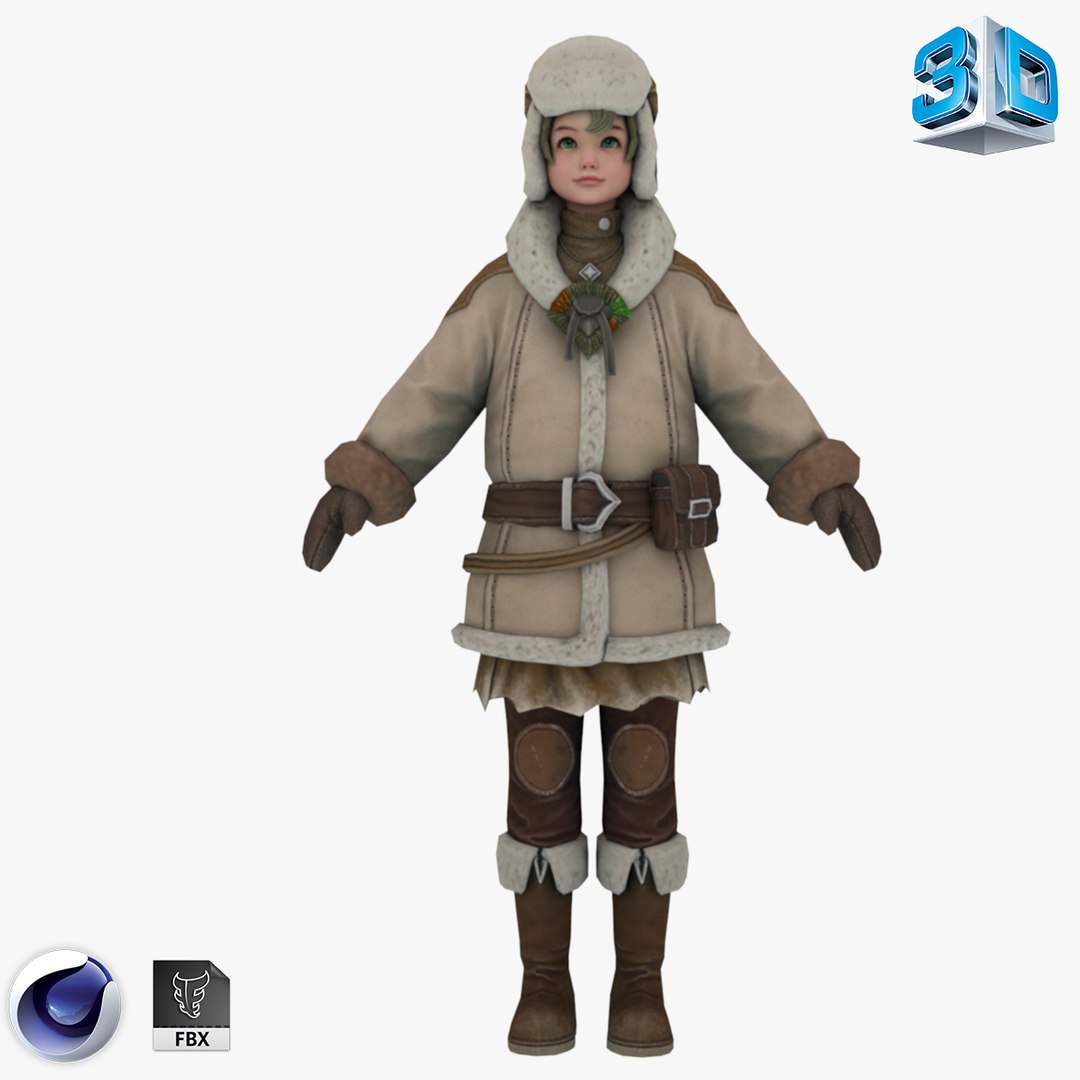 3D Realistic Little Girl Character - TurboSquid 2186592