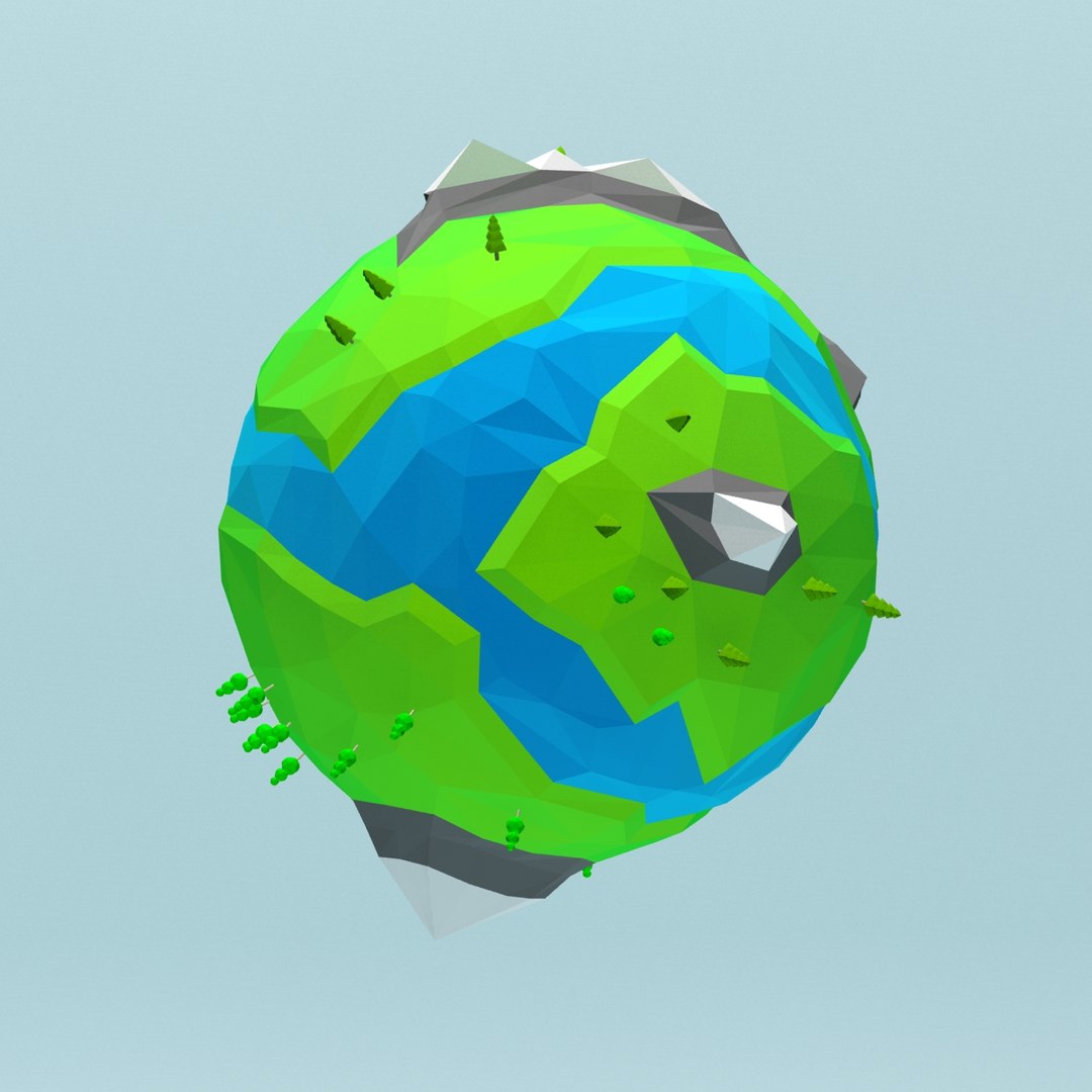 Cartoon Planet 3d Model