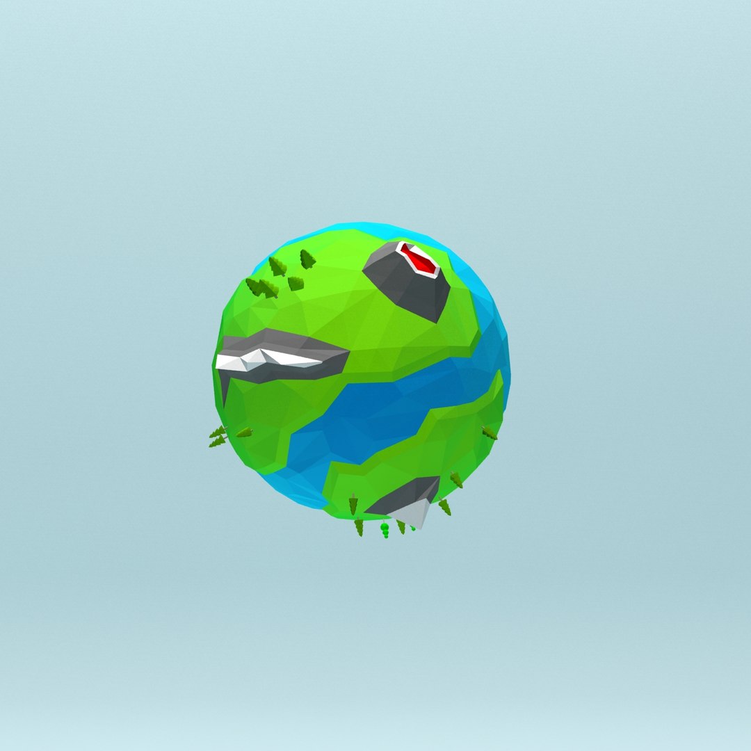 Cartoon Planet 3d Model