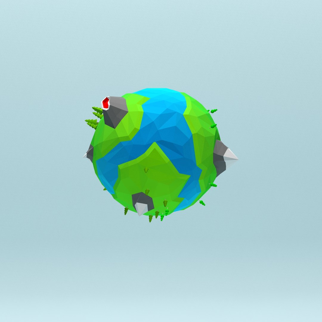 Cartoon Planet 3d Model