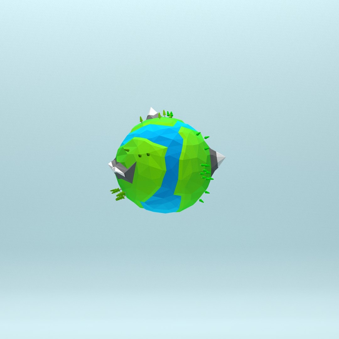 Cartoon Planet 3d Model