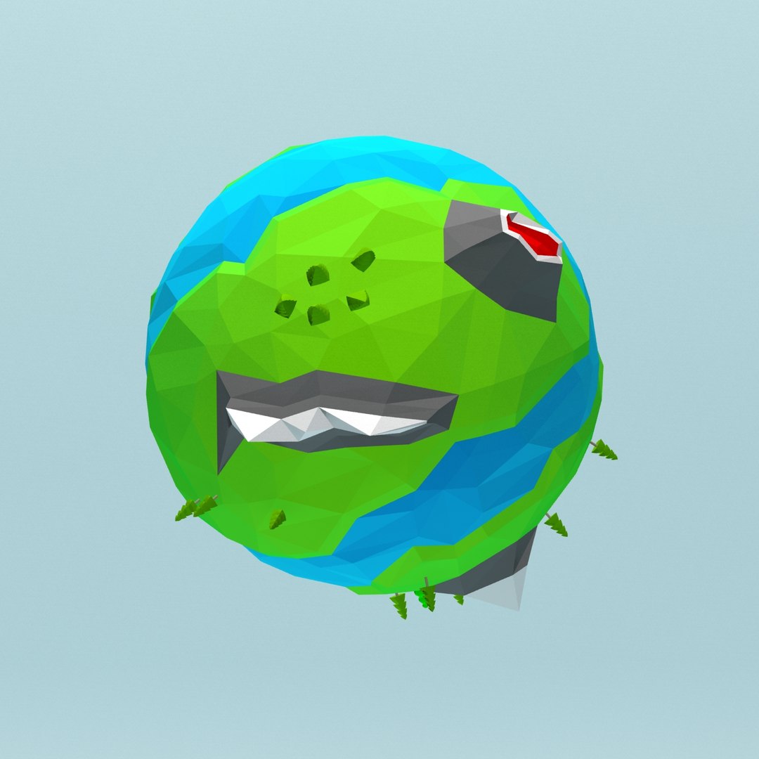 Cartoon Planet 3d Model
