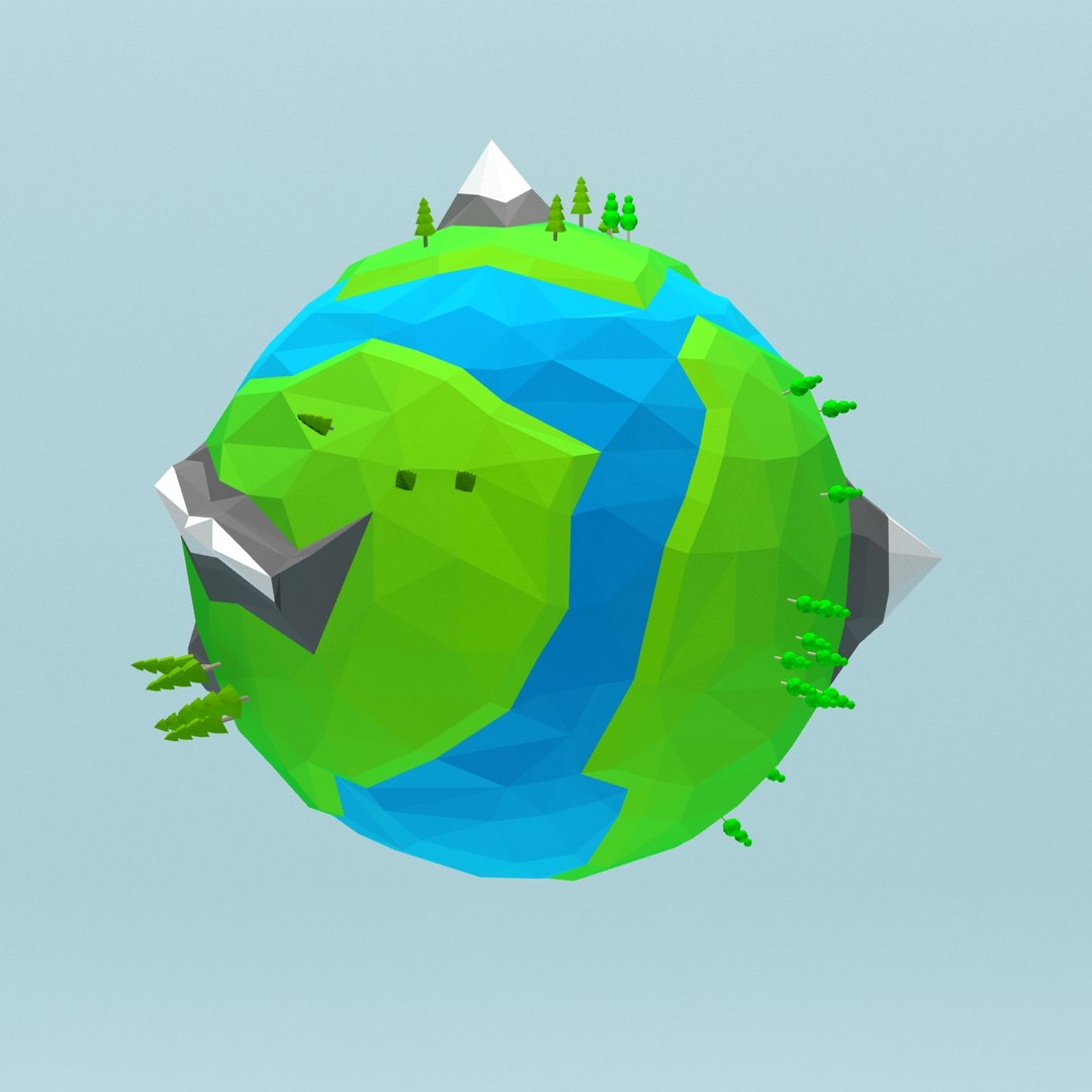 Cartoon Planet 3d Model