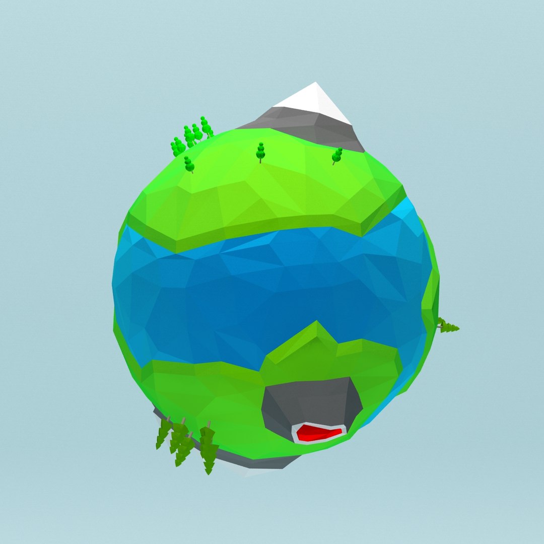 Cartoon Planet 3d Model
