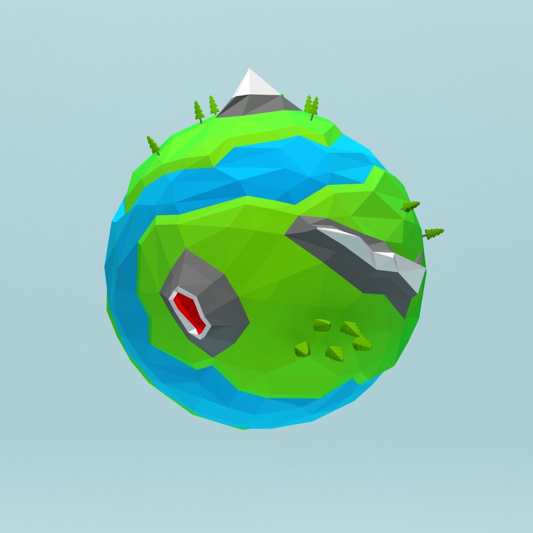 Cartoon Planet 3d Model