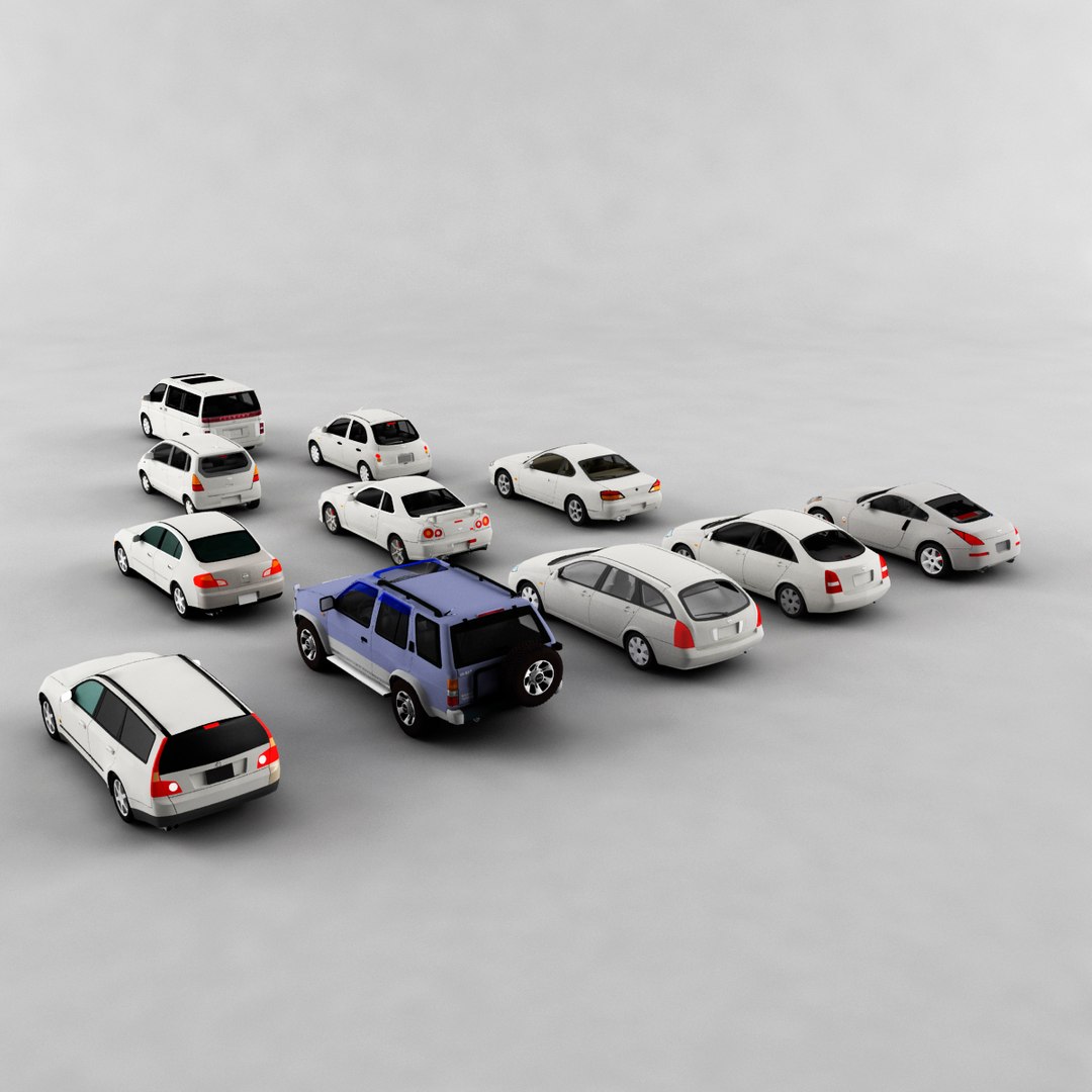 nissan car pack vehicle 3d model
