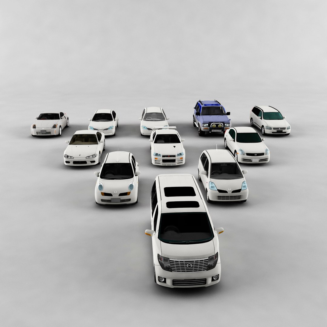 nissan car pack vehicle 3d model