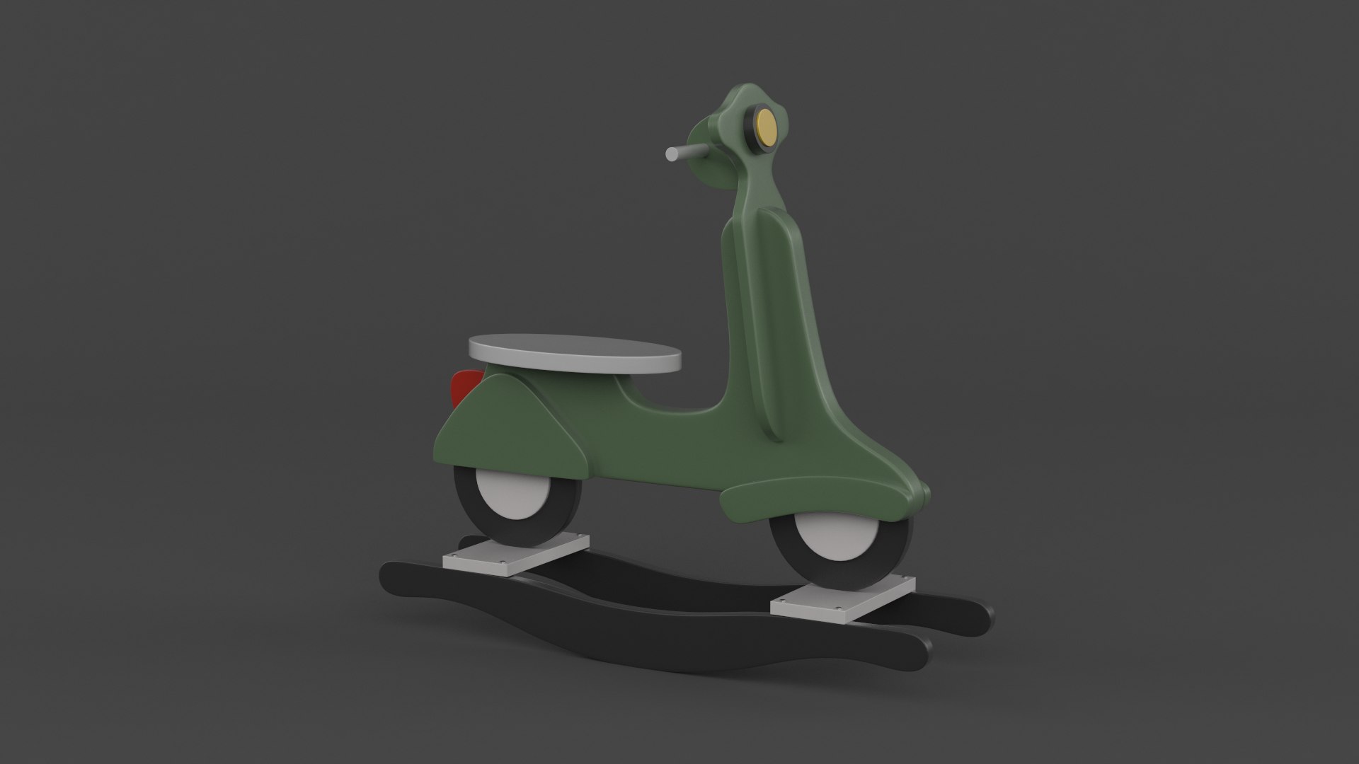 3D Wooden Rocking Scooter Model - TurboSquid 2120815