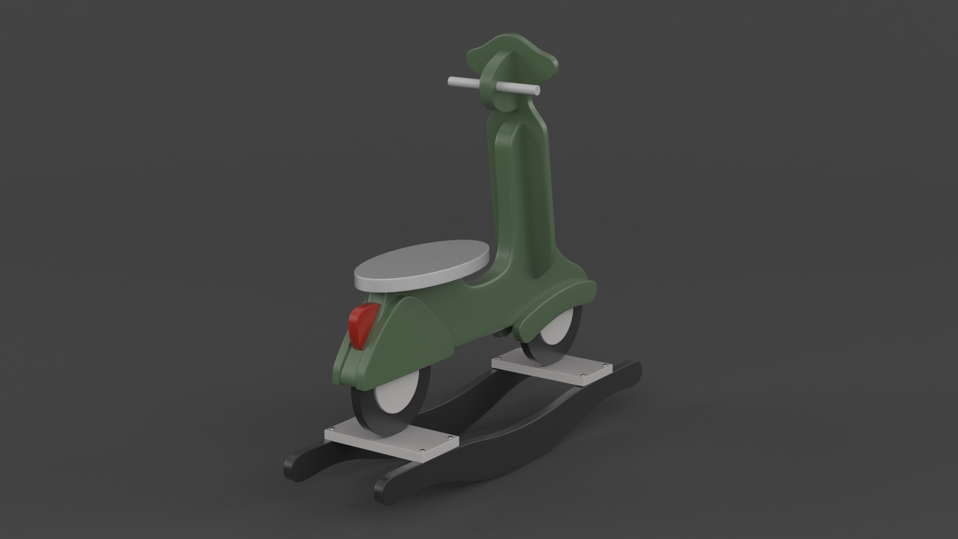 3D Wooden Rocking Scooter Model - TurboSquid 2120815