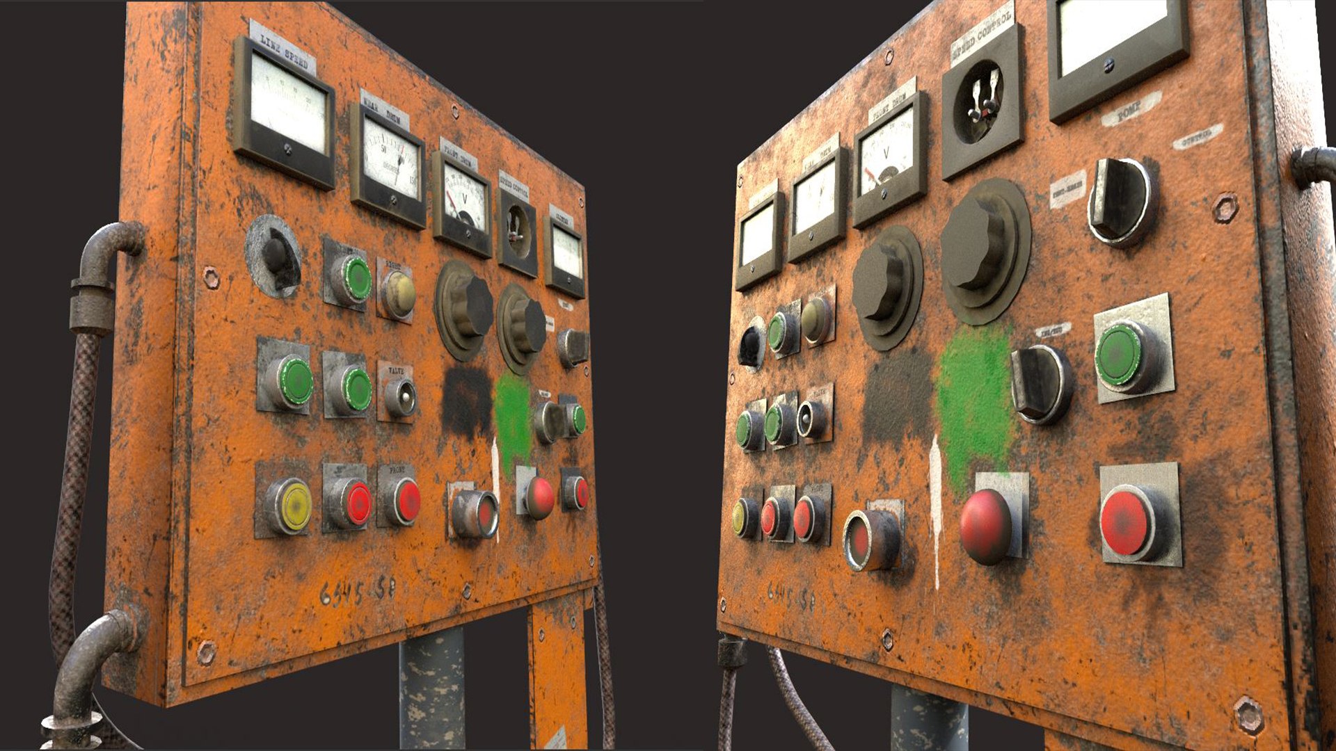 3D Old Control Panel - TurboSquid 1613242