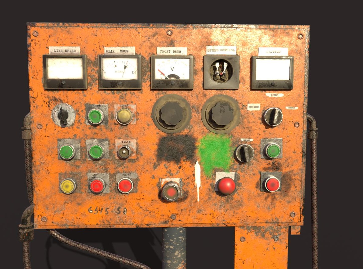 3D Old Control Panel - TurboSquid 1613242
