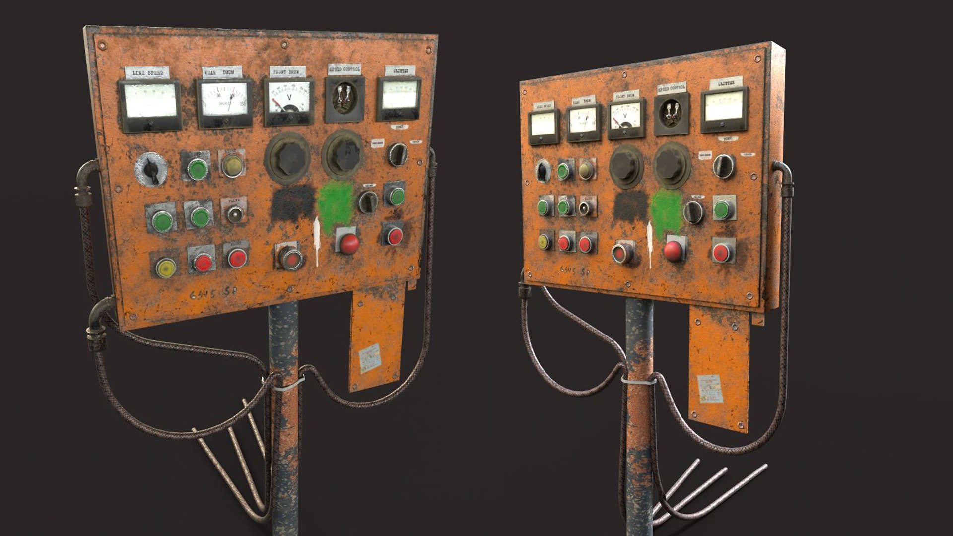 3D Old Control Panel - TurboSquid 1613242