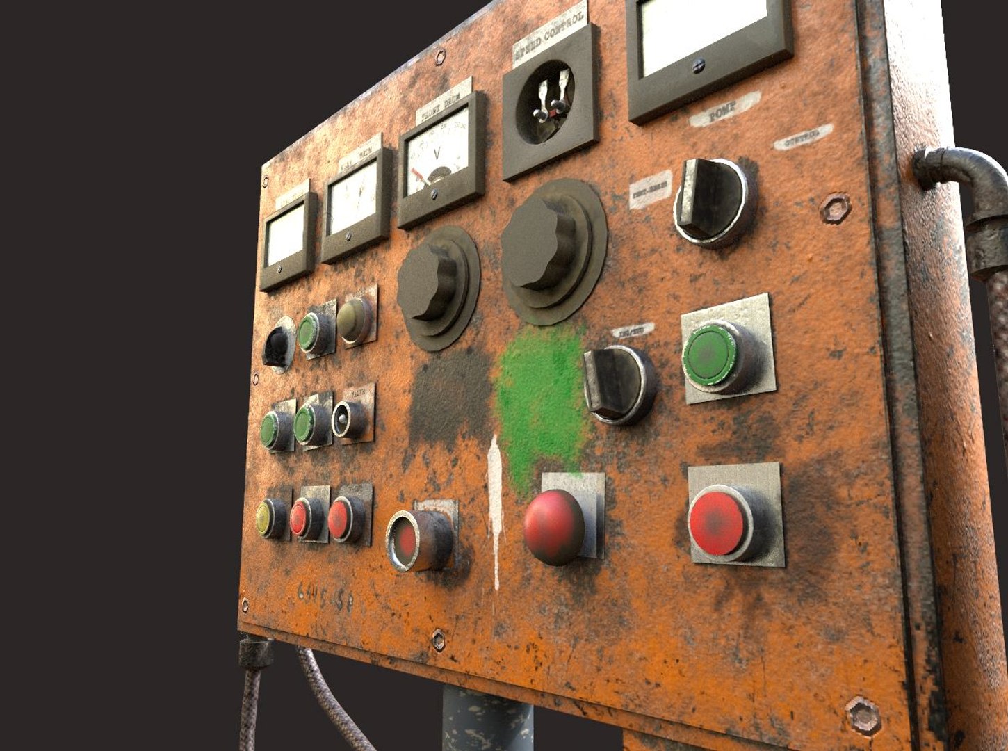 3D Old Control Panel - TurboSquid 1613242