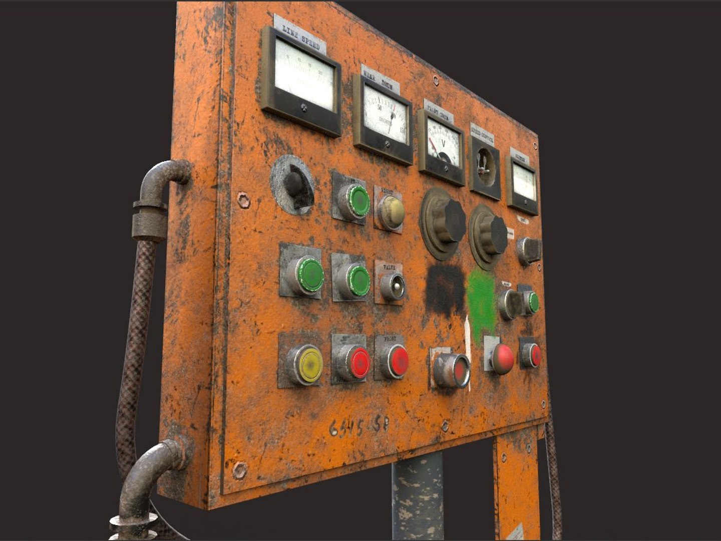 3D Old Control Panel - TurboSquid 1613242