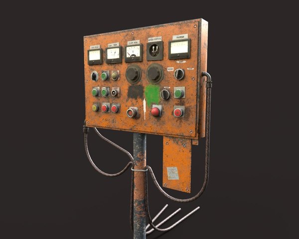 Old industrial control panel 3D model - TurboSquid 1432668