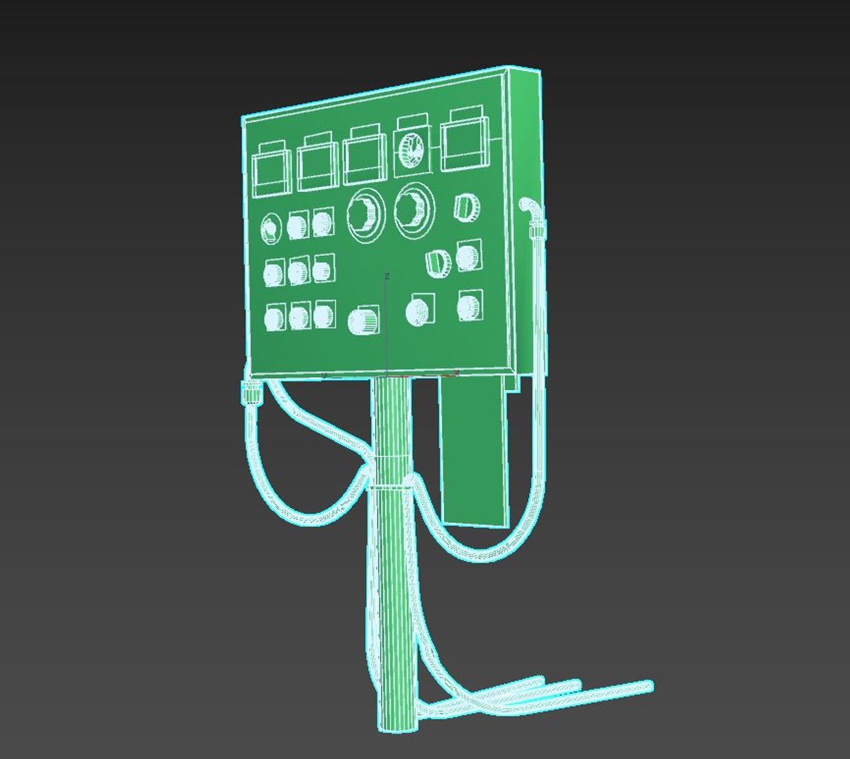 3D Old Control Panel - TurboSquid 1613242