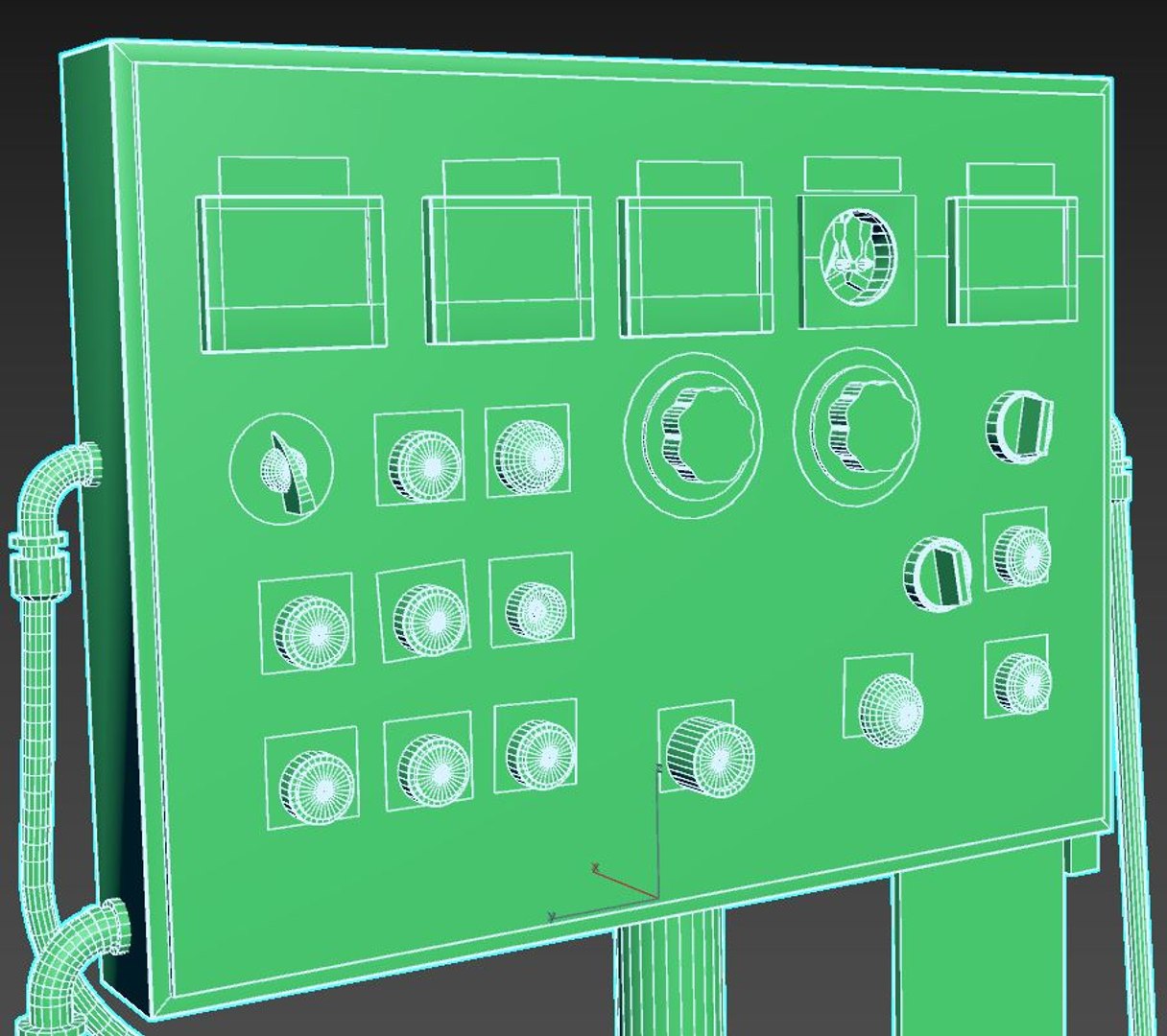 3D Old Control Panel - TurboSquid 1613242