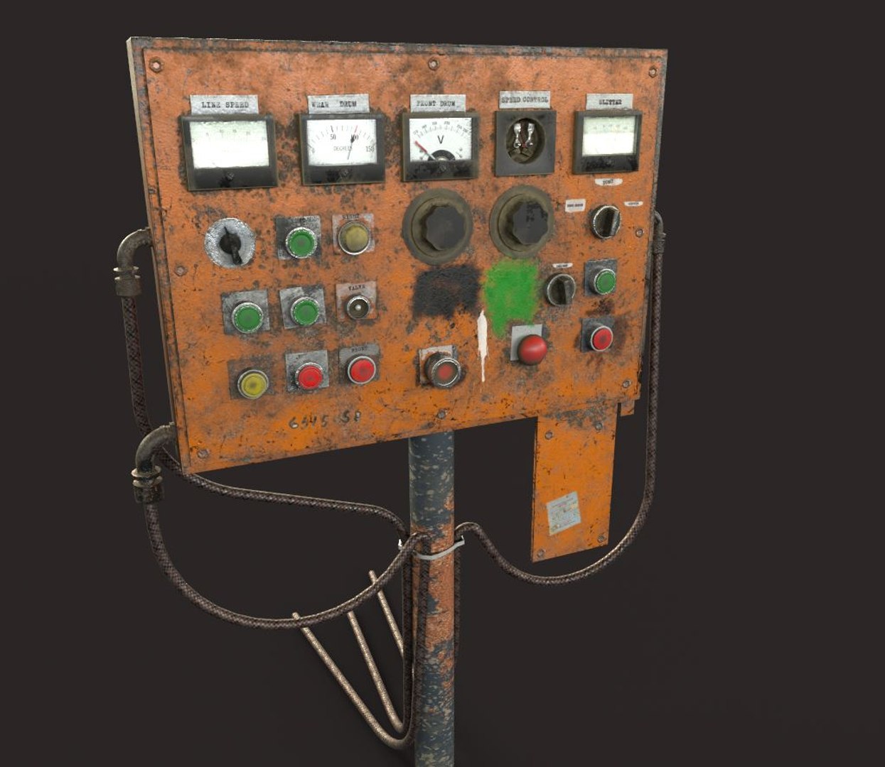 3D Old Control Panel - TurboSquid 1613242