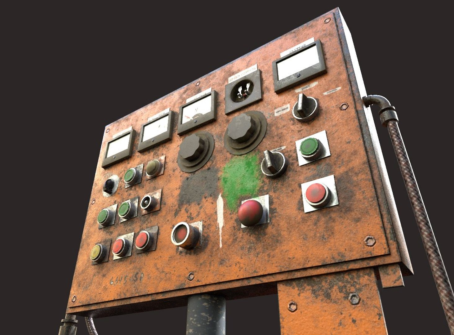 3D Old Control Panel - TurboSquid 1613242