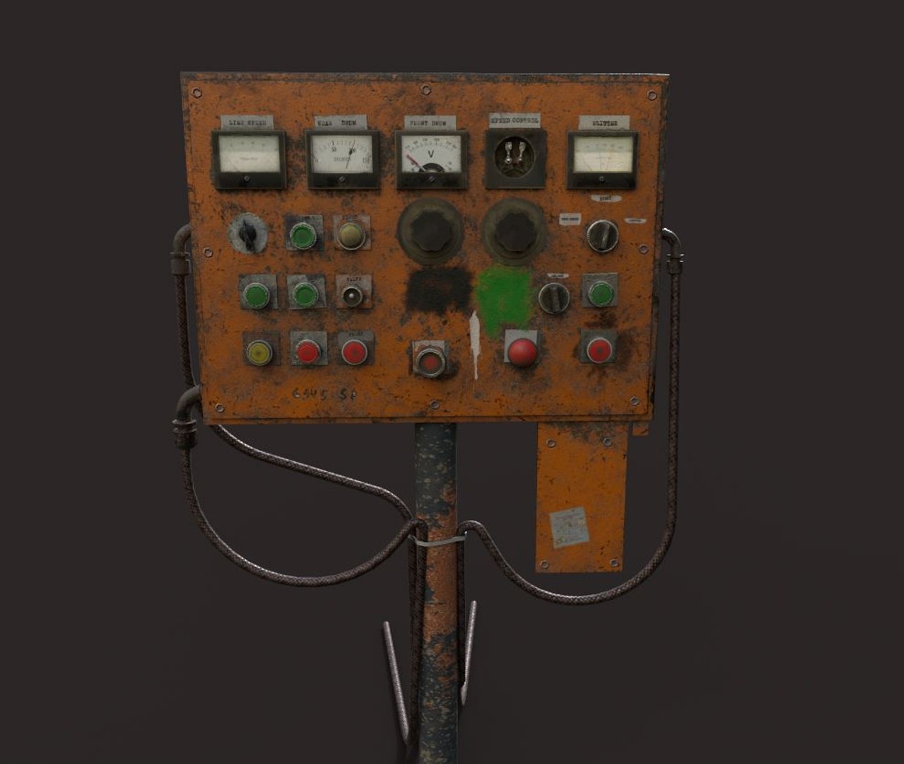 3D Old Control Panel - TurboSquid 1613242