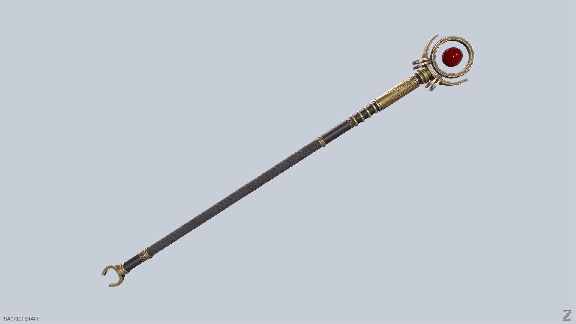 3D Sacred Staff Model - TurboSquid 2422613