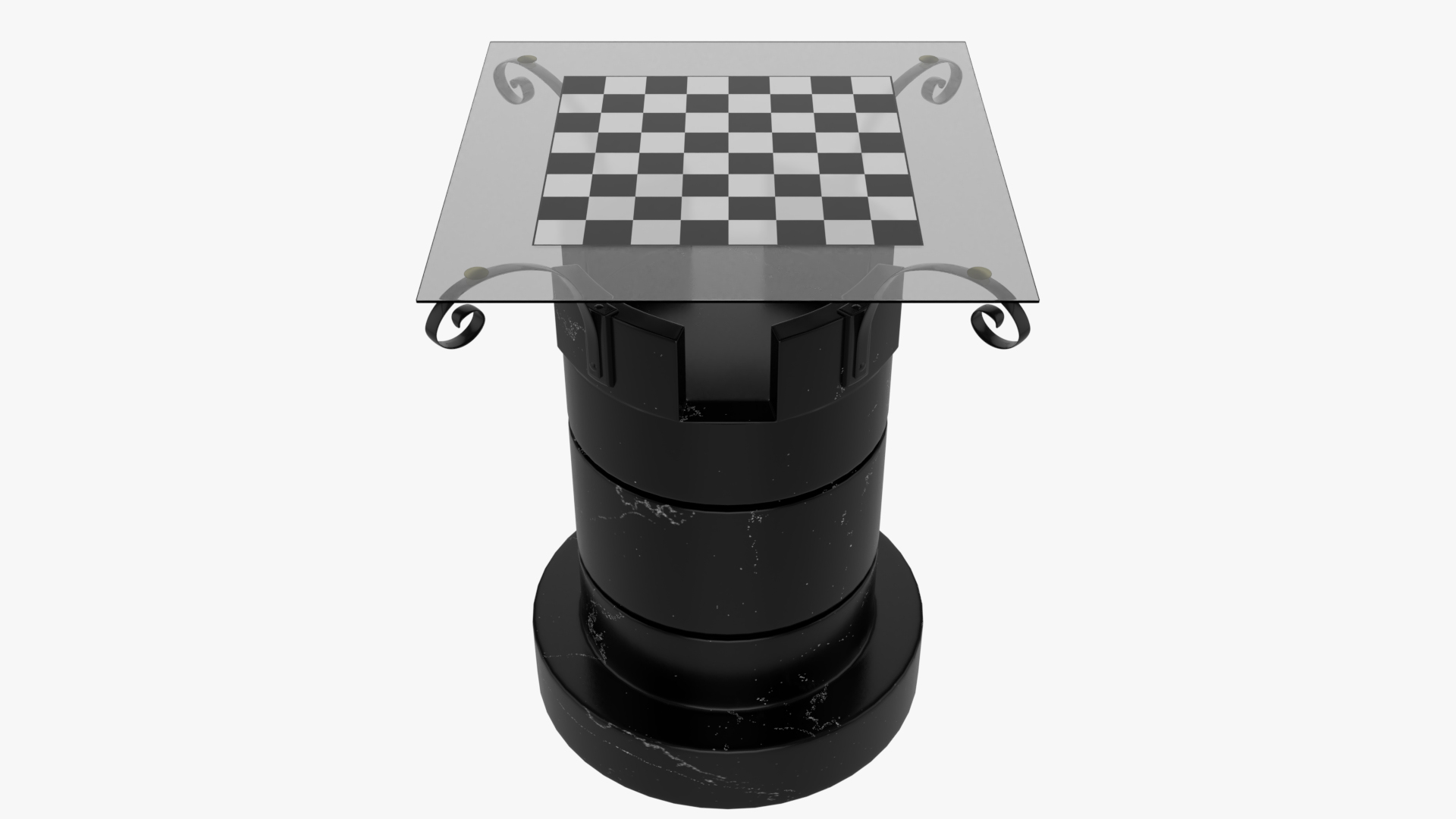 3D Marble Chess Table model - TurboSquid 1740328