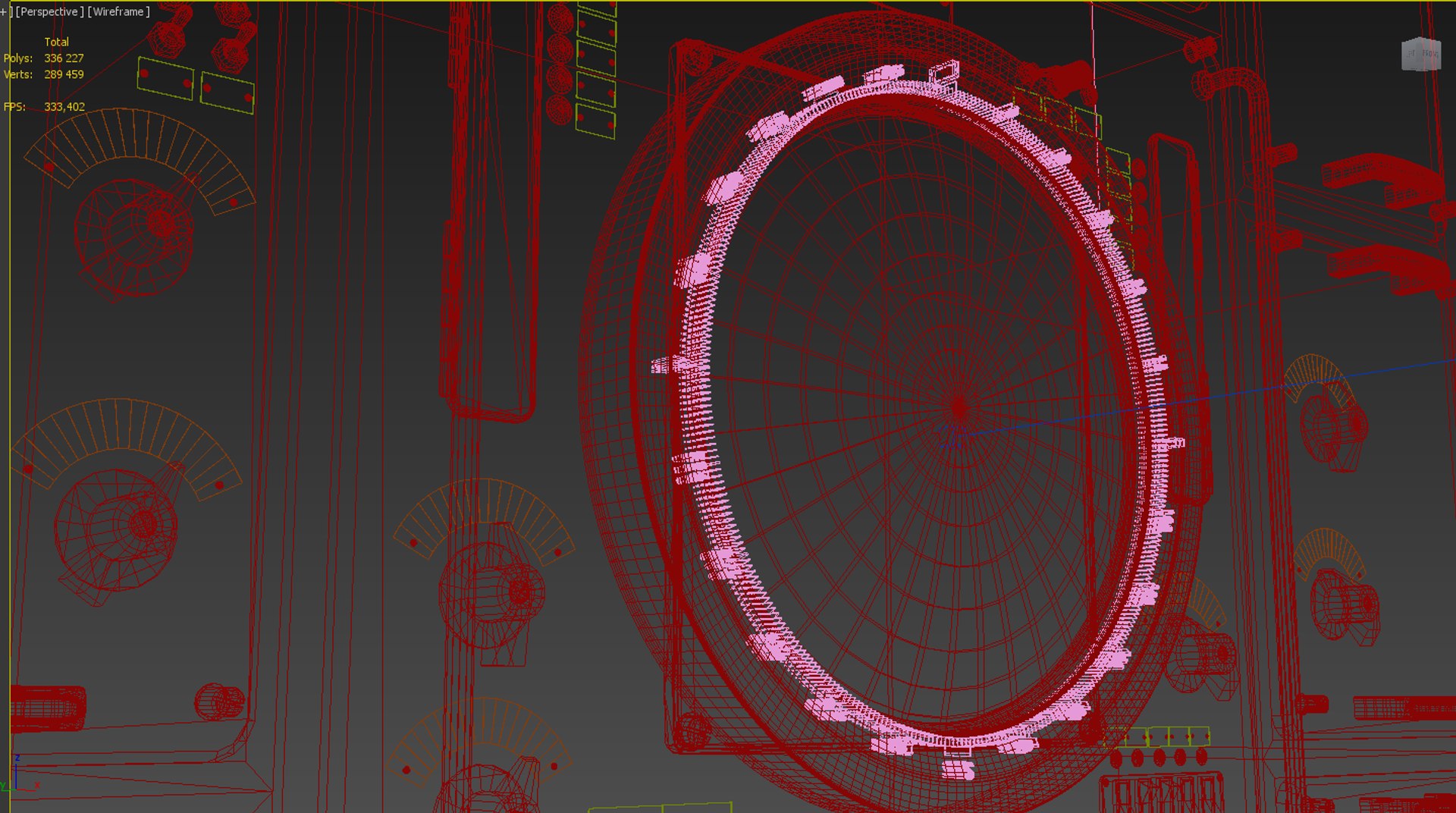 3d model of realistic radar screen