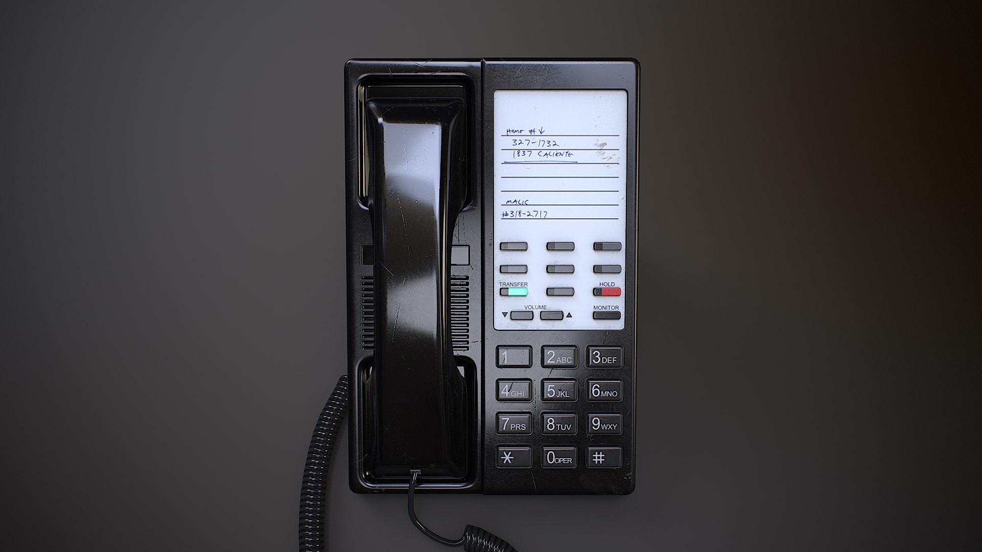 Office Telephone Black Color Low-poly 3D - TurboSquid 2231944