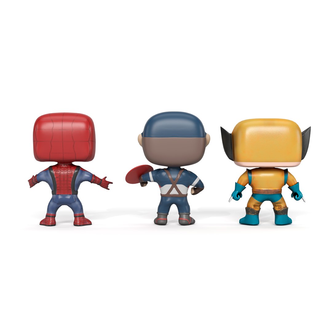 3 Funko Pop Set Of Toys 3D - TurboSquid 1724552