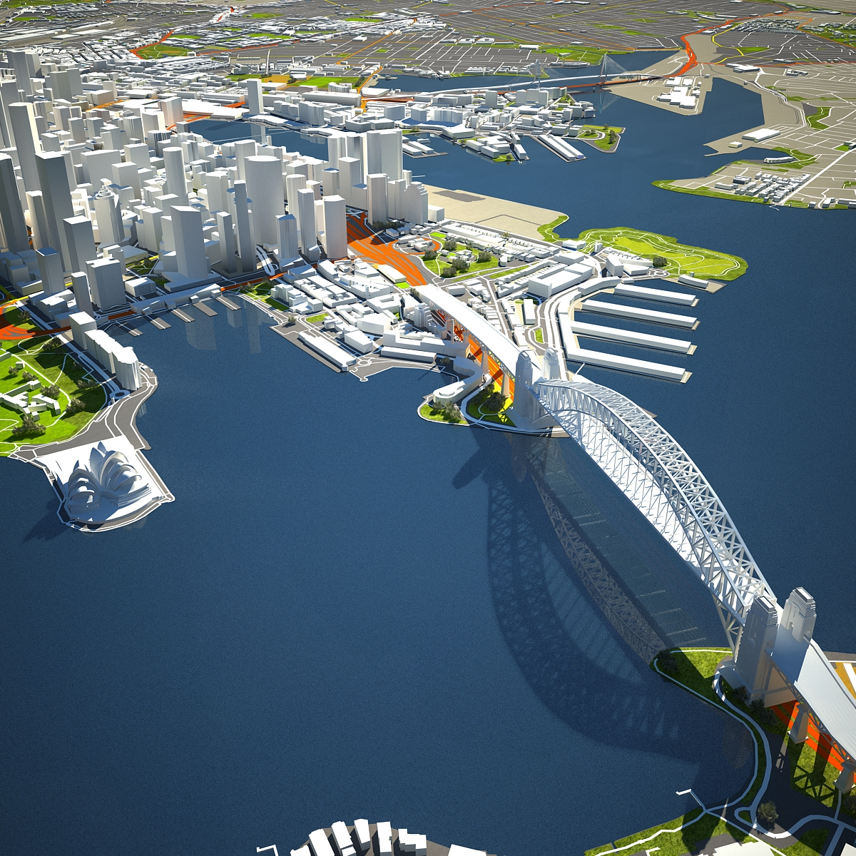 Sydney skyline vol 2 3D model - TurboSquid 1513720