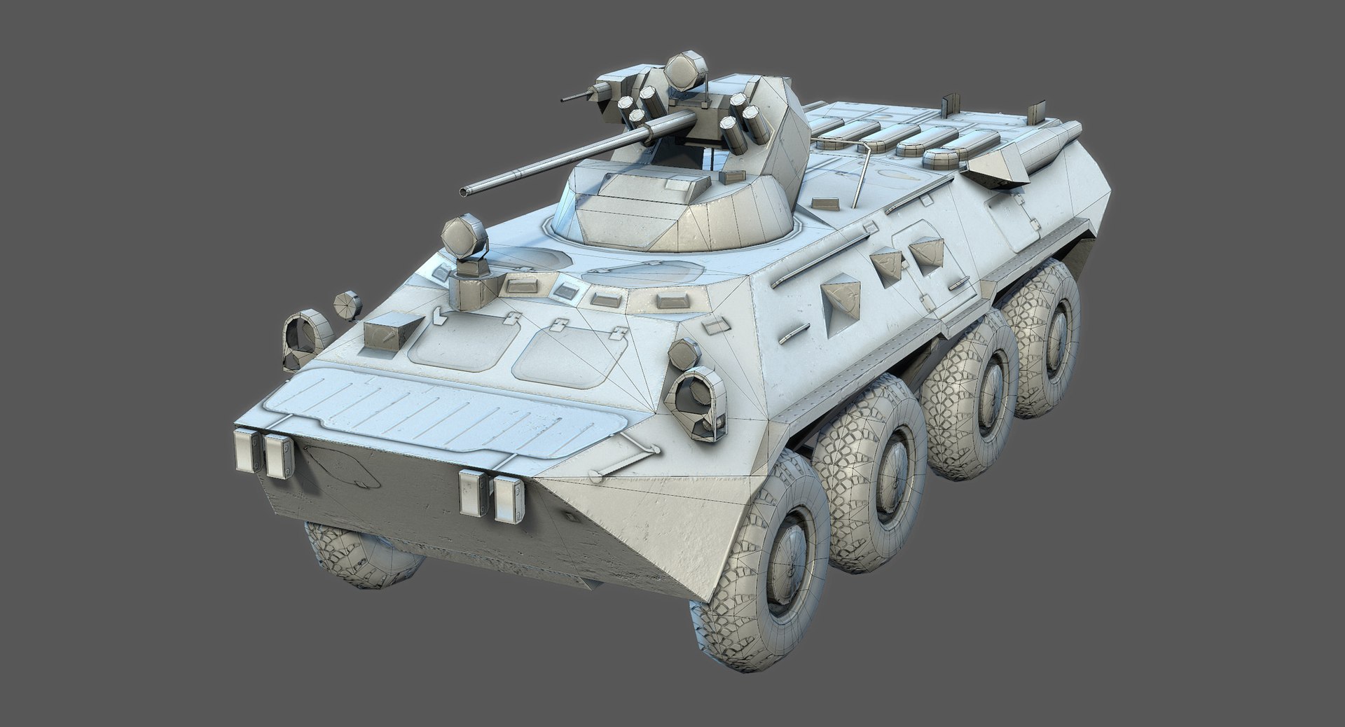 3D Lod Low-poly Btr-80a - TurboSquid 1151690
