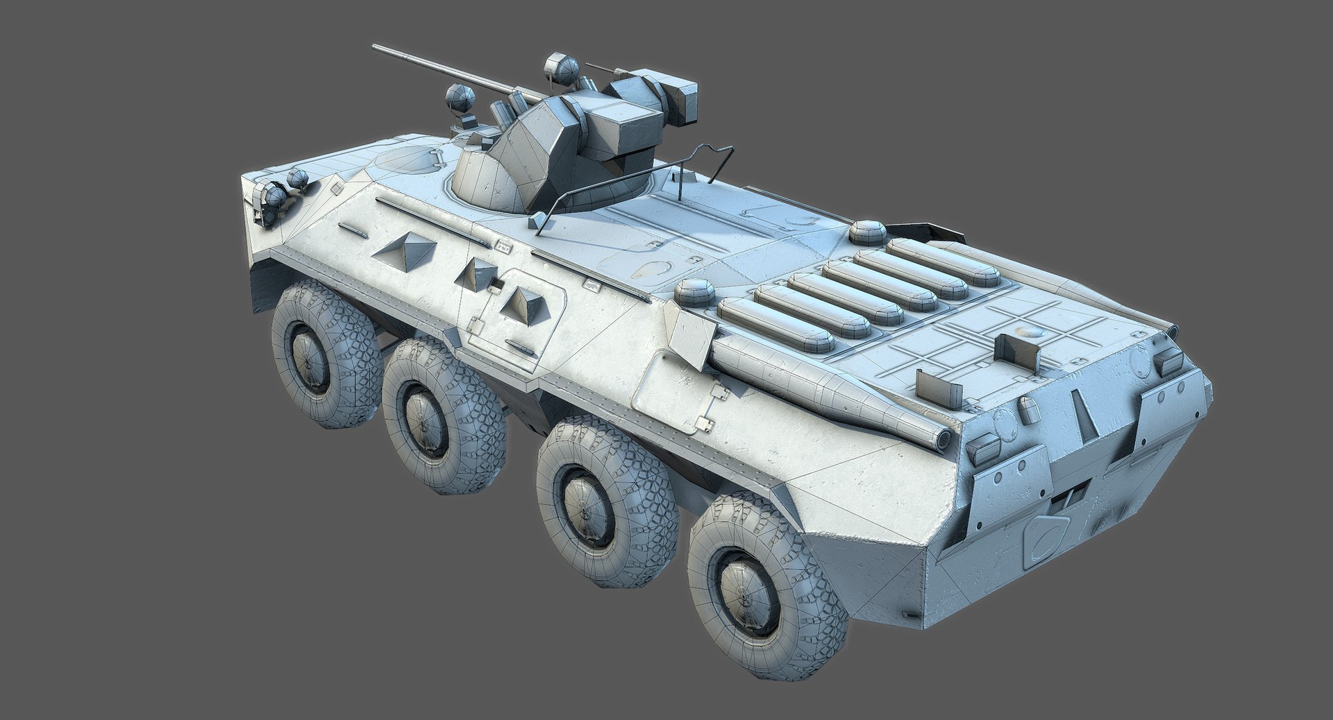 3D Lod Low-poly Btr-80a - TurboSquid 1151690