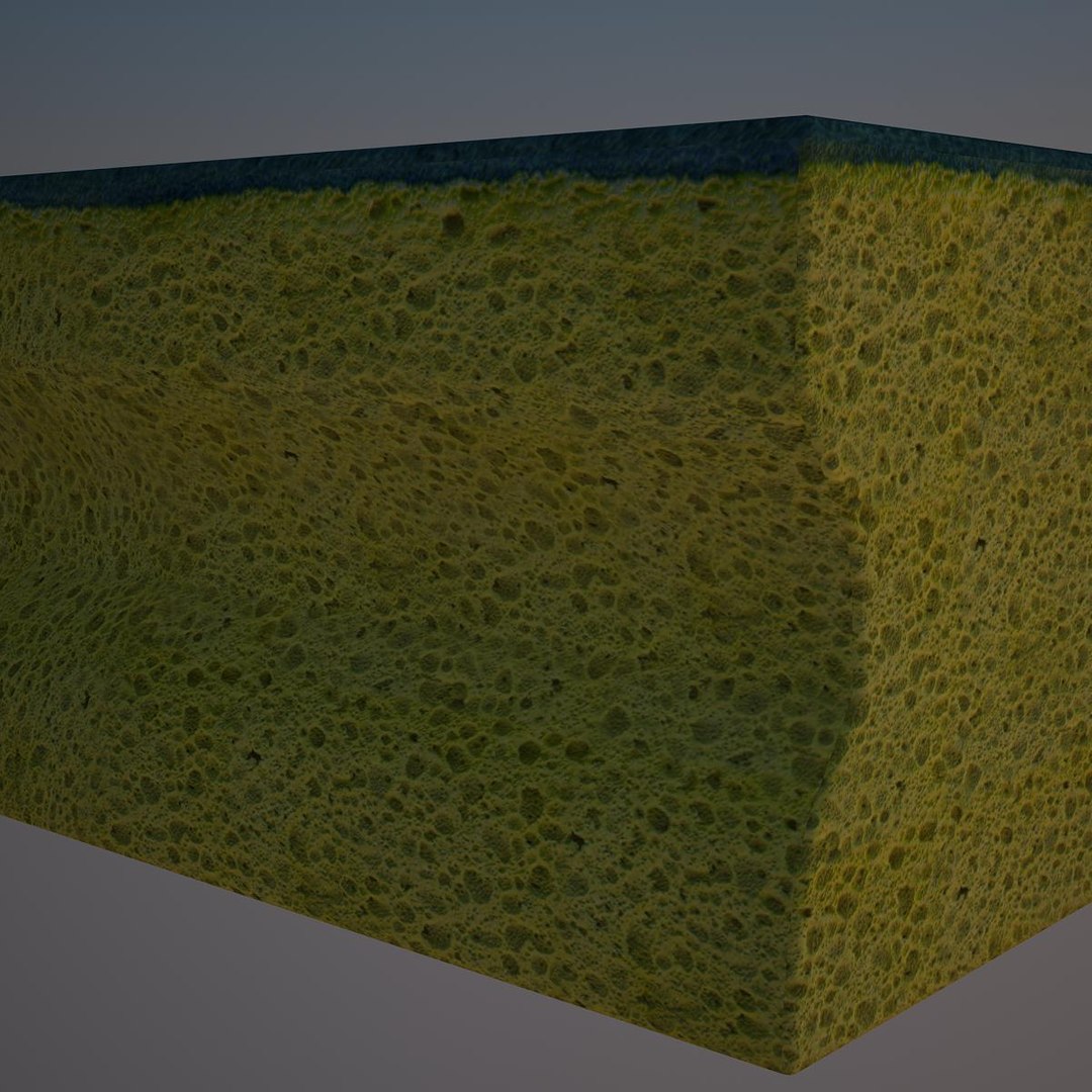 3d Model Kitchen Sponge 1
