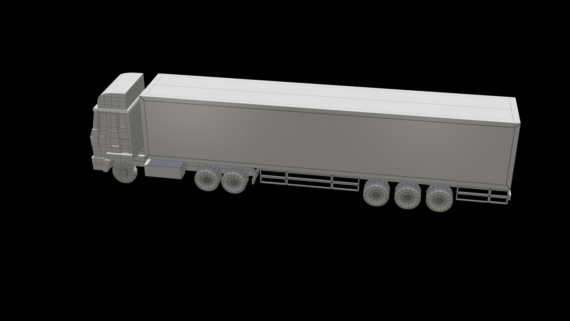 3D Container truck mock up low poly yellow - TurboSquid 2044851