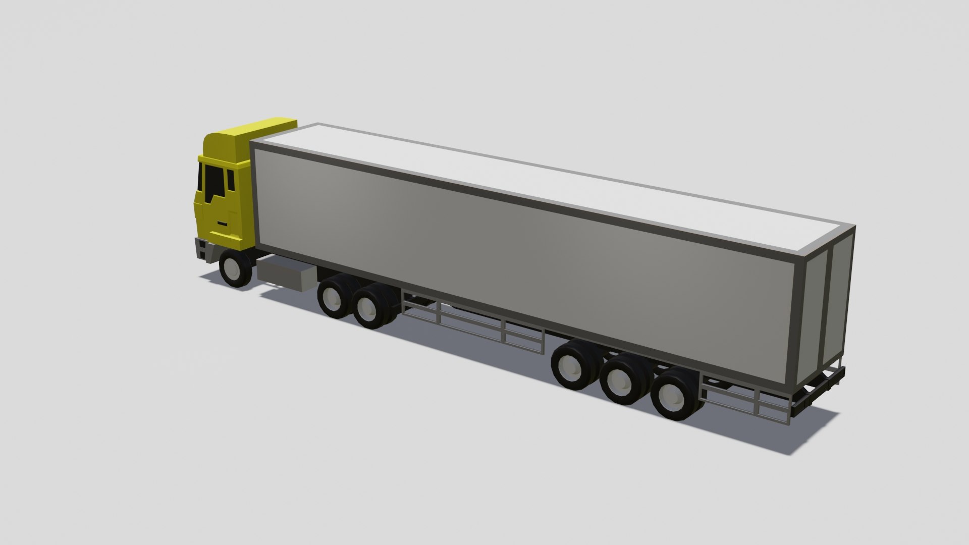 3D Container truck mock up low poly yellow - TurboSquid 2044851