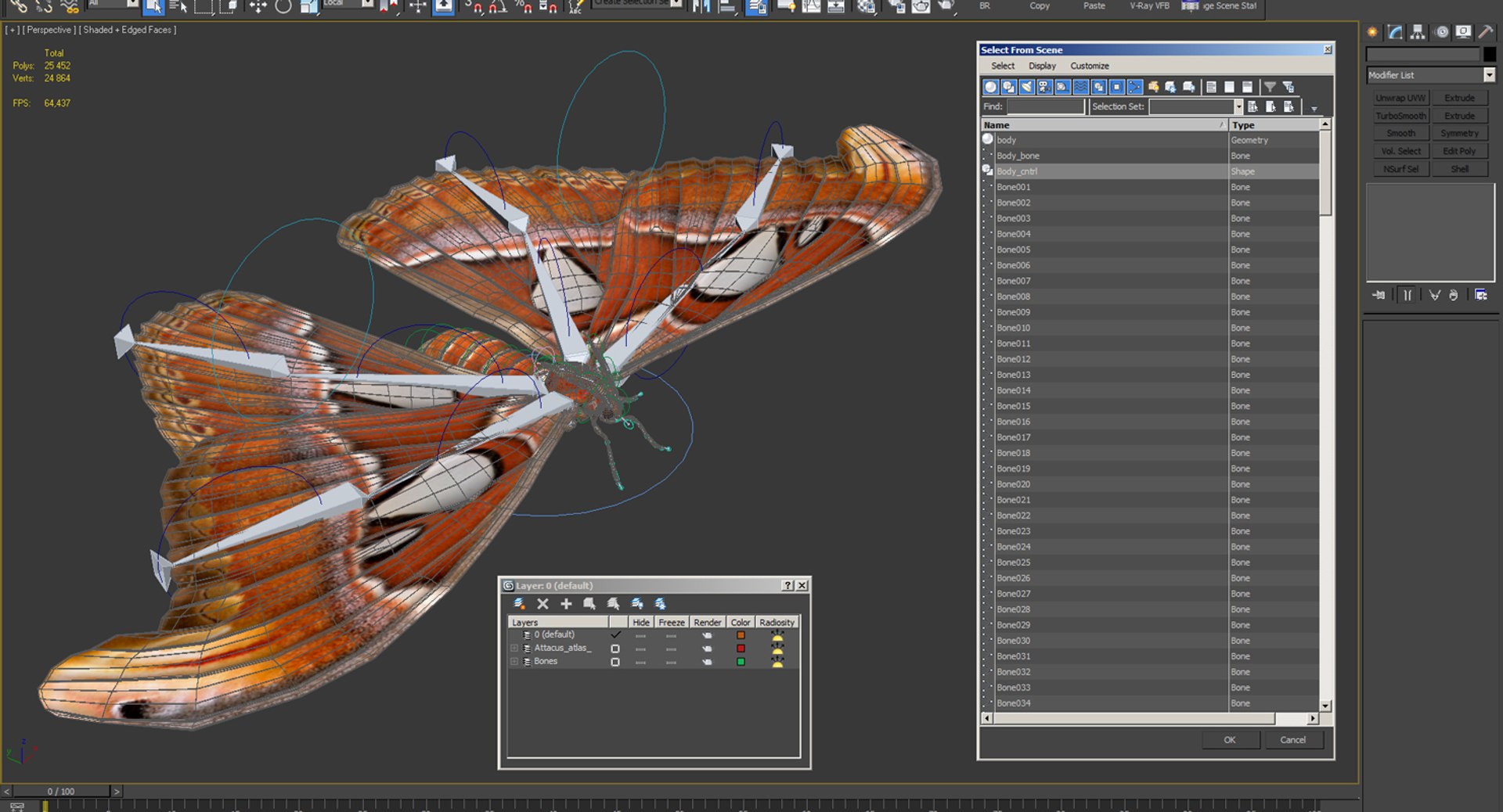 3D Atlas Moth Rigged - TurboSquid 1194413
