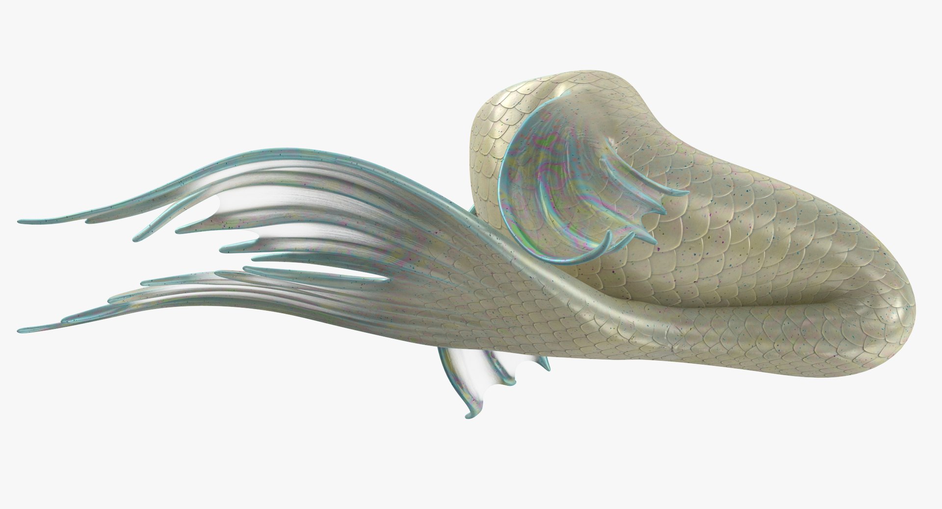 3D Mermaid Tail 03 Sitting Model - TurboSquid 1251464