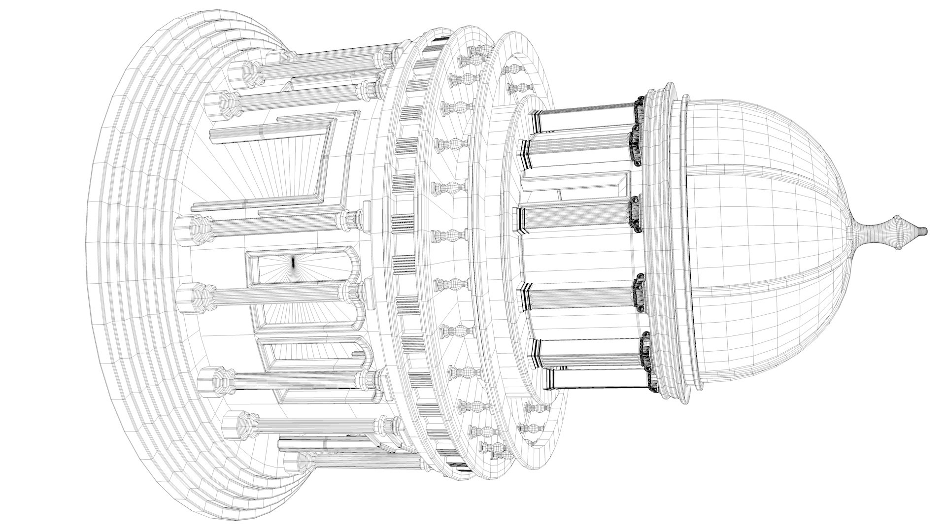 3D Rotunda - TurboSquid 2009323