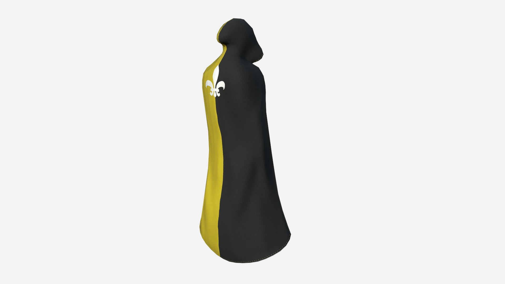 3D Medieval Cloak A07 Yellow Black - Fantasy Character Design ...