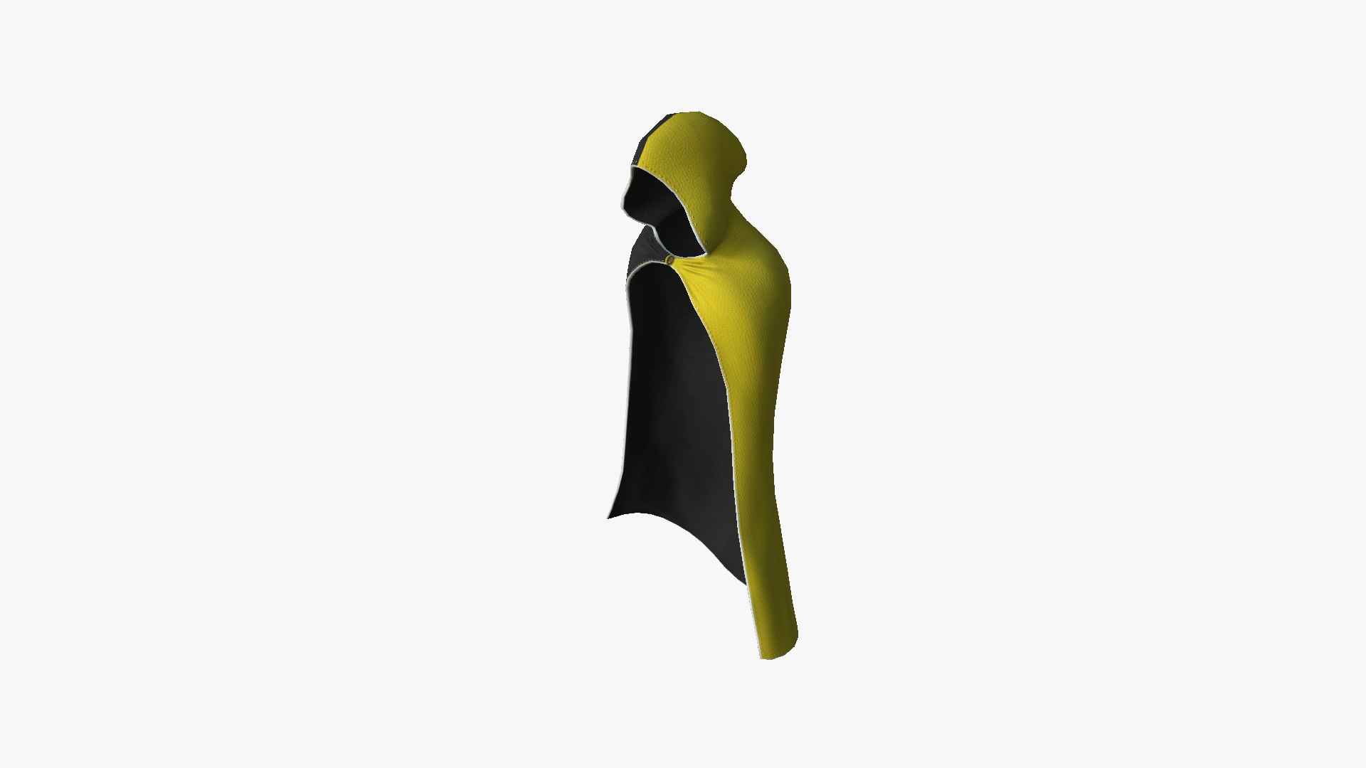 3D Medieval Cloak A07 Yellow Black - Fantasy Character Design ...