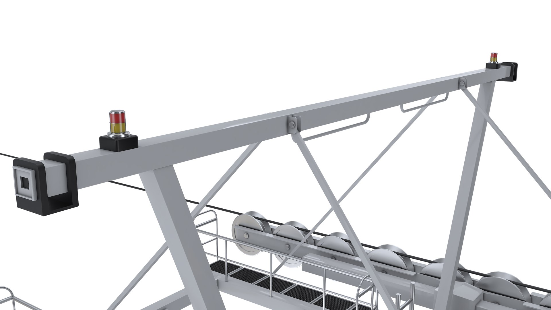 Cableway System 3D Model - TurboSquid 2205636