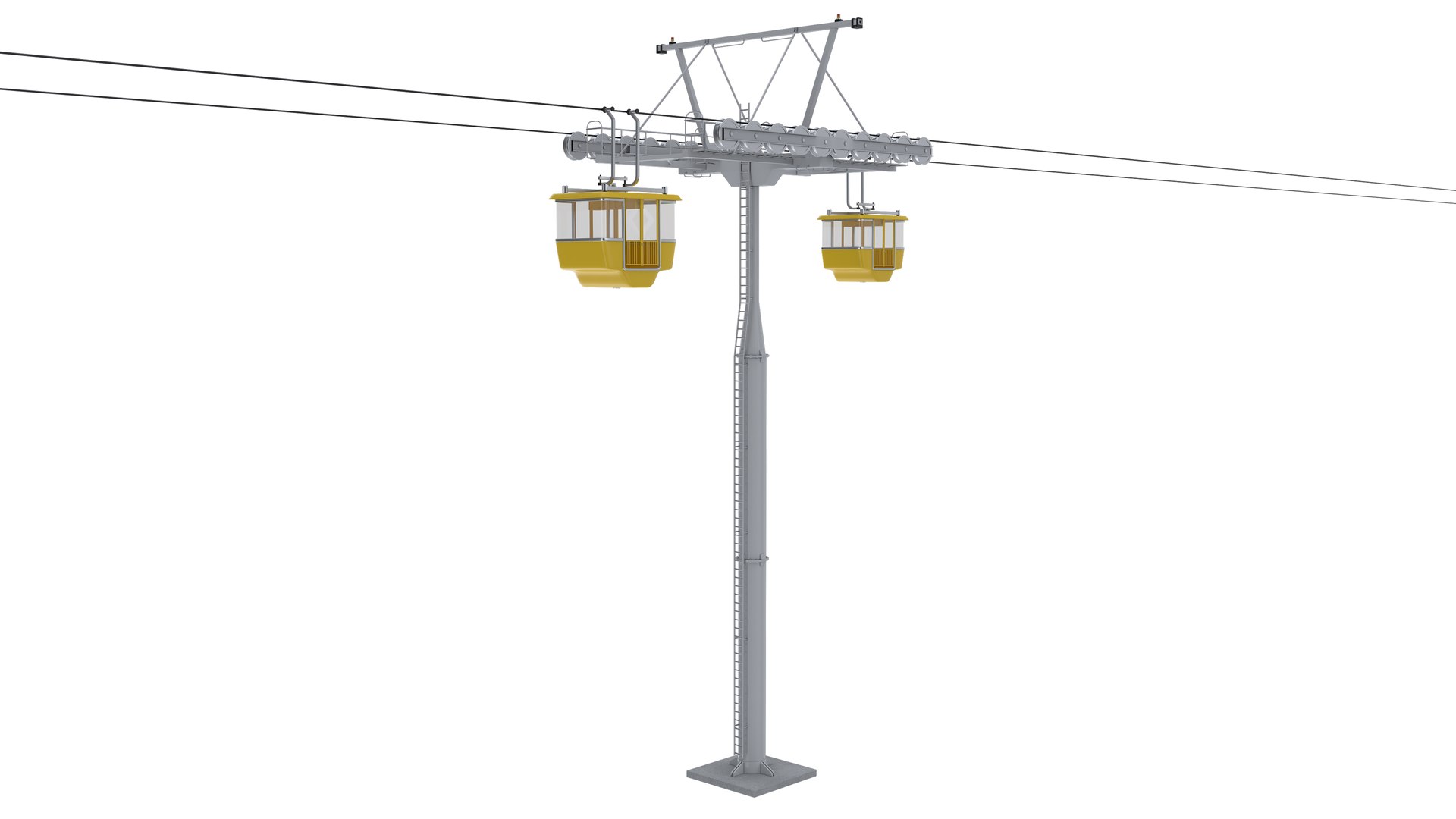 Cableway System 3D Model - TurboSquid 2205636