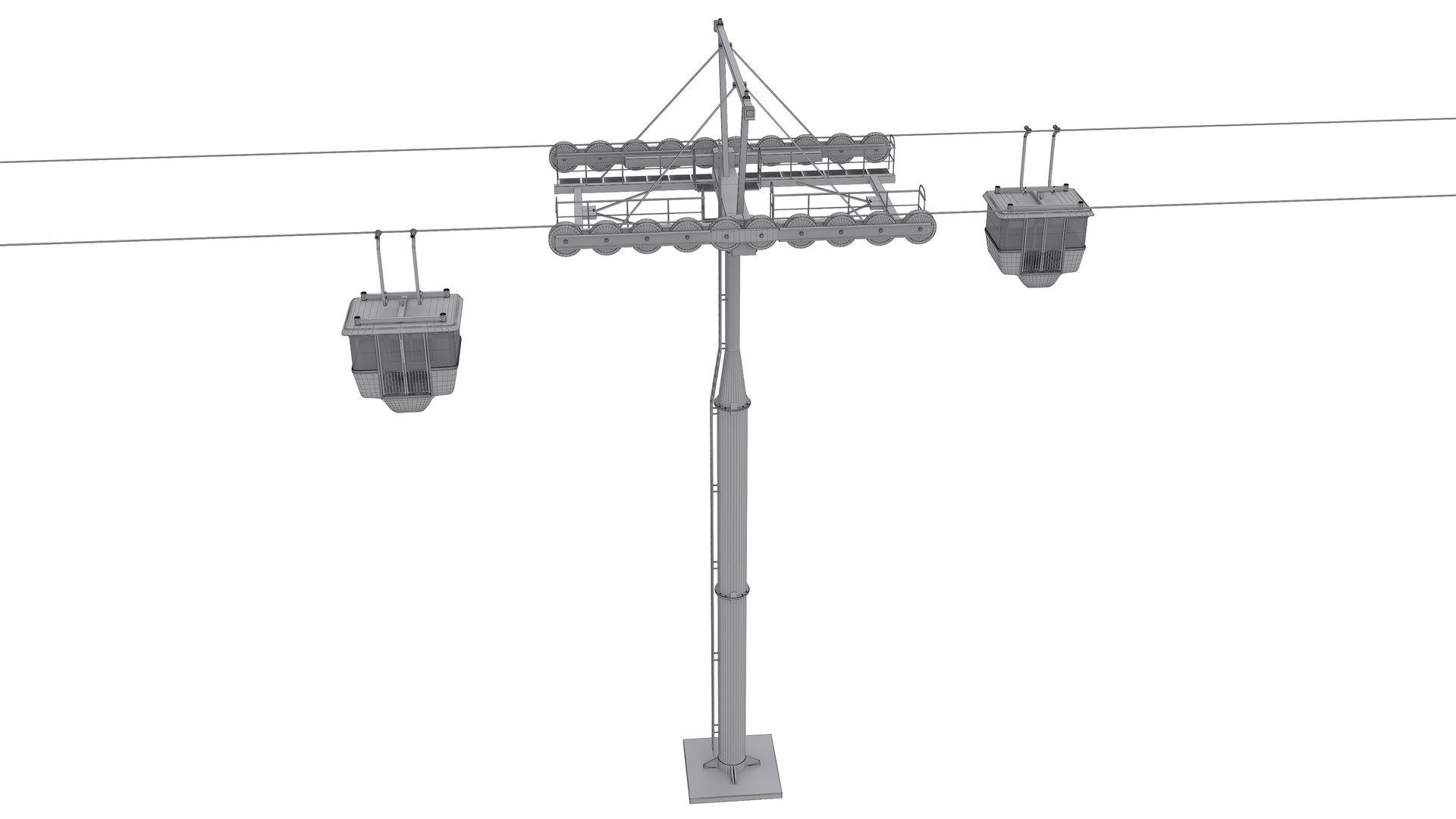 Cableway System 3D Model - TurboSquid 2205636