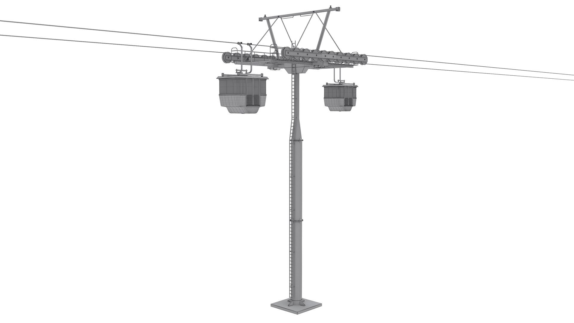 Cableway System 3D Model - TurboSquid 2205636