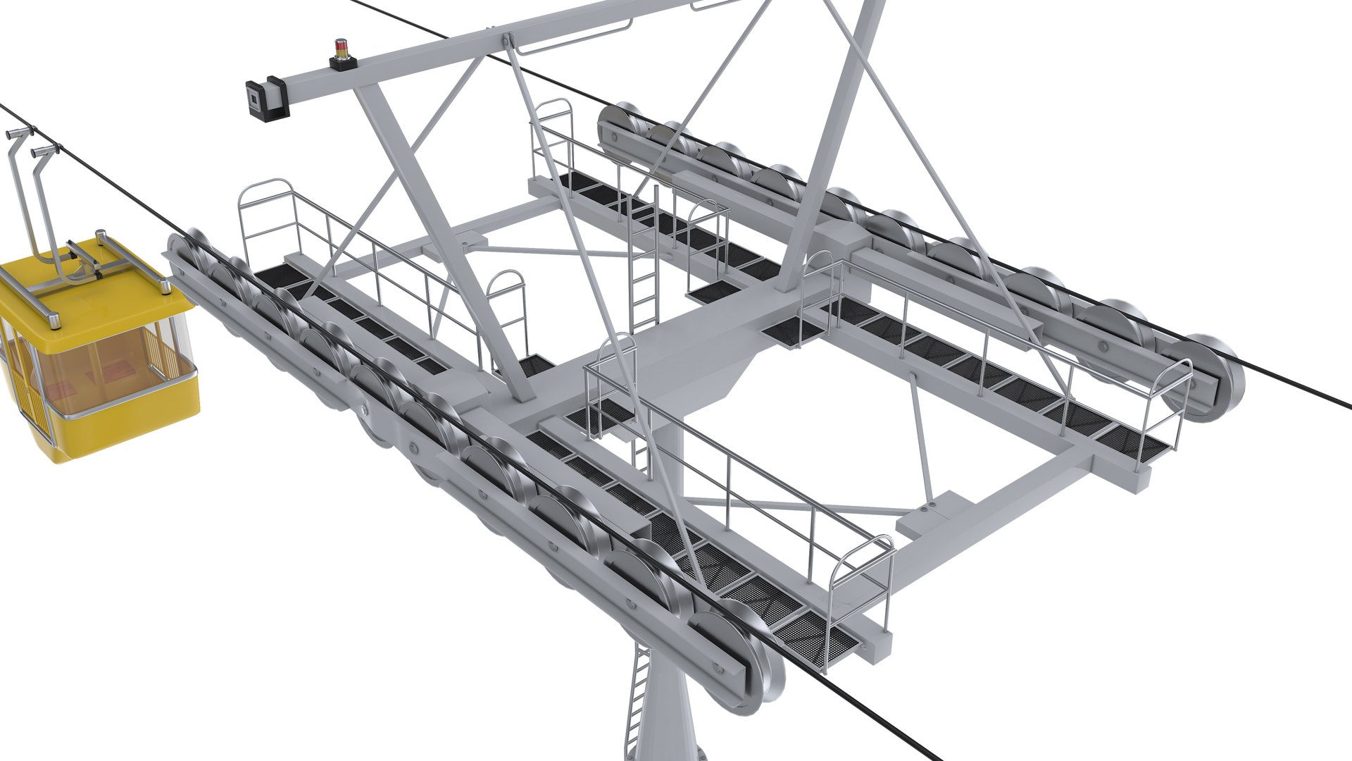 Cableway System 3D Model - TurboSquid 2205636