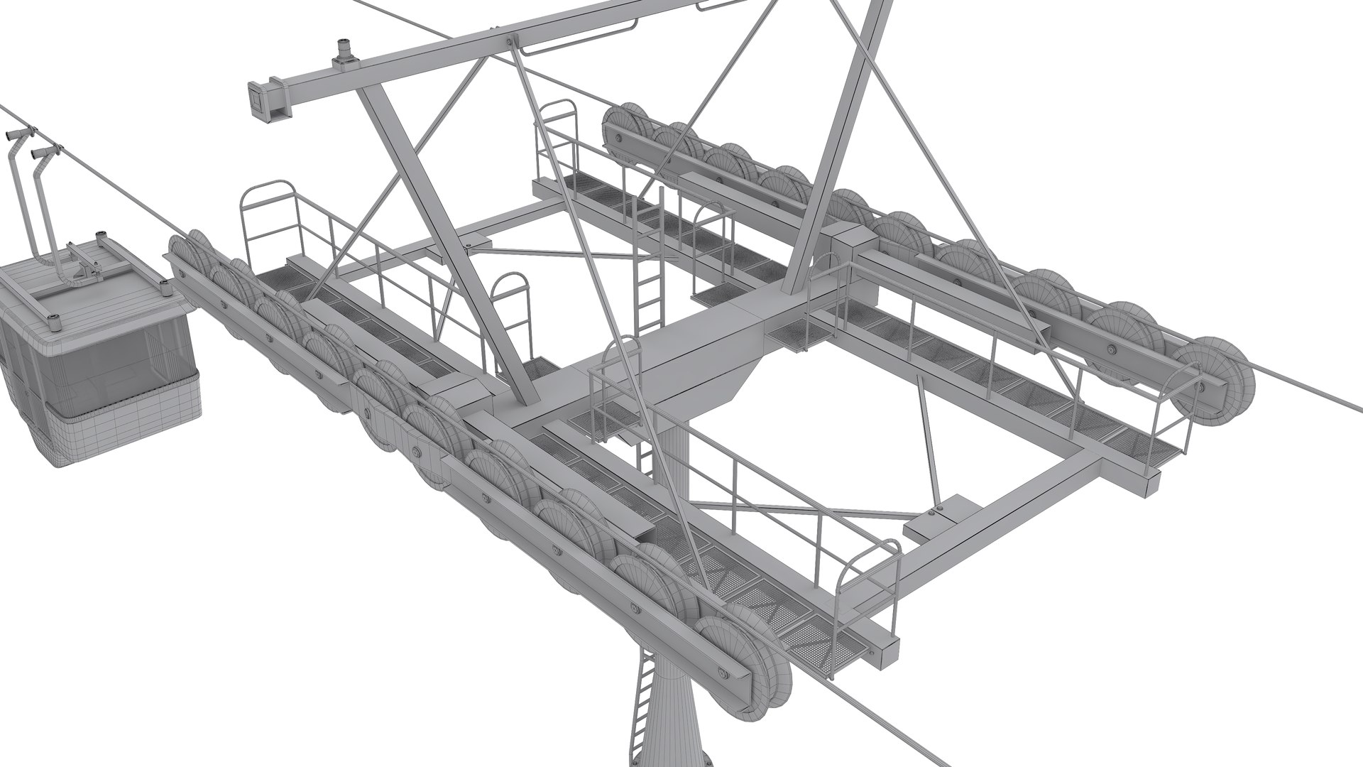 Cableway System 3D Model - TurboSquid 2205636