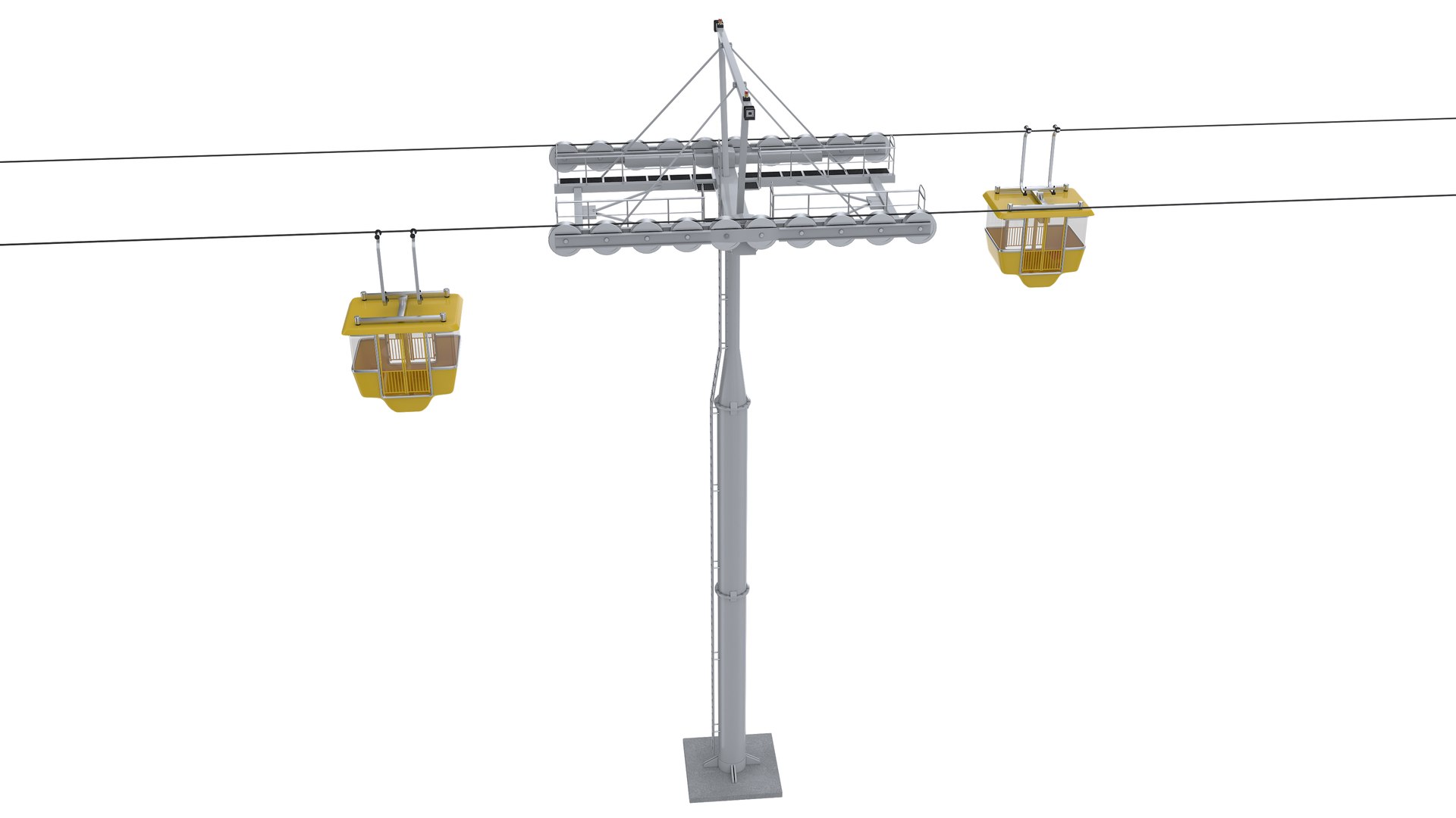 Cableway System 3D Model - TurboSquid 2205636